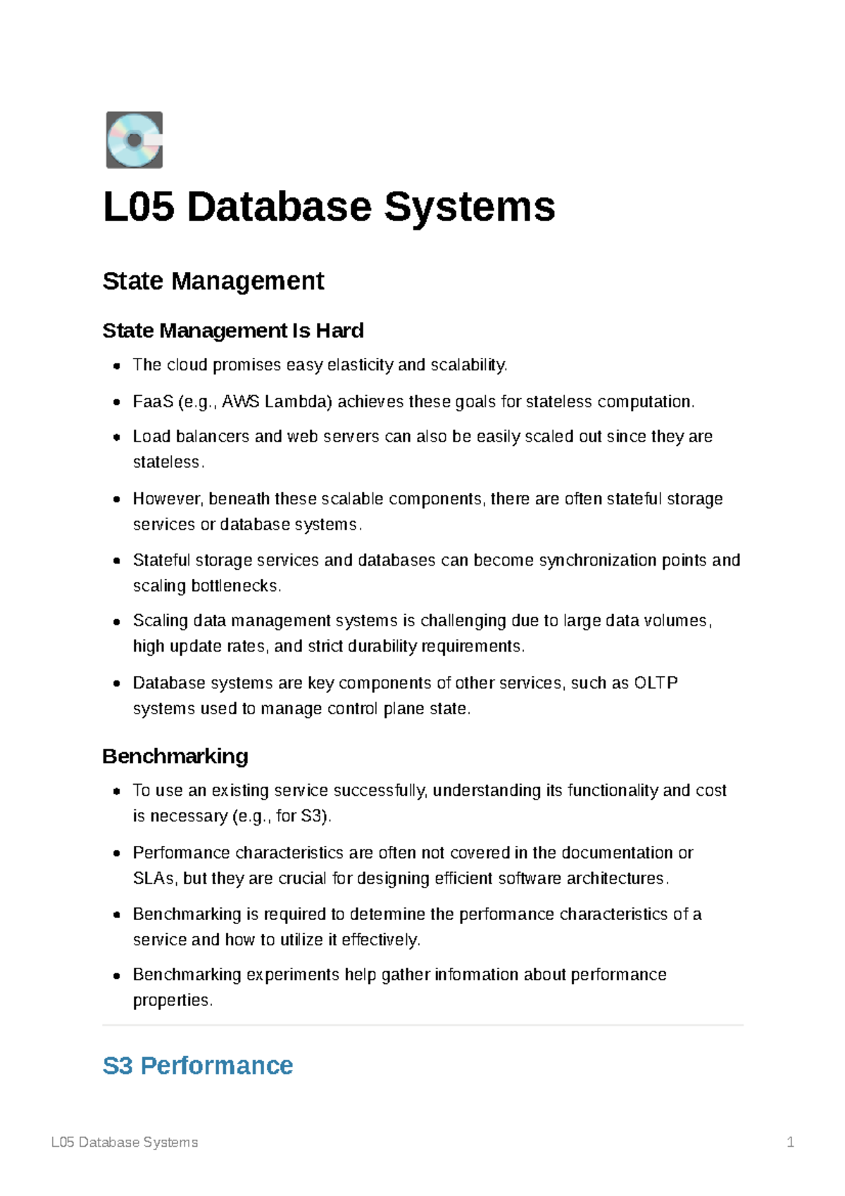 L05 Database Systems Updated - « L05 Database Systems State Management State Management Is Hard ...
