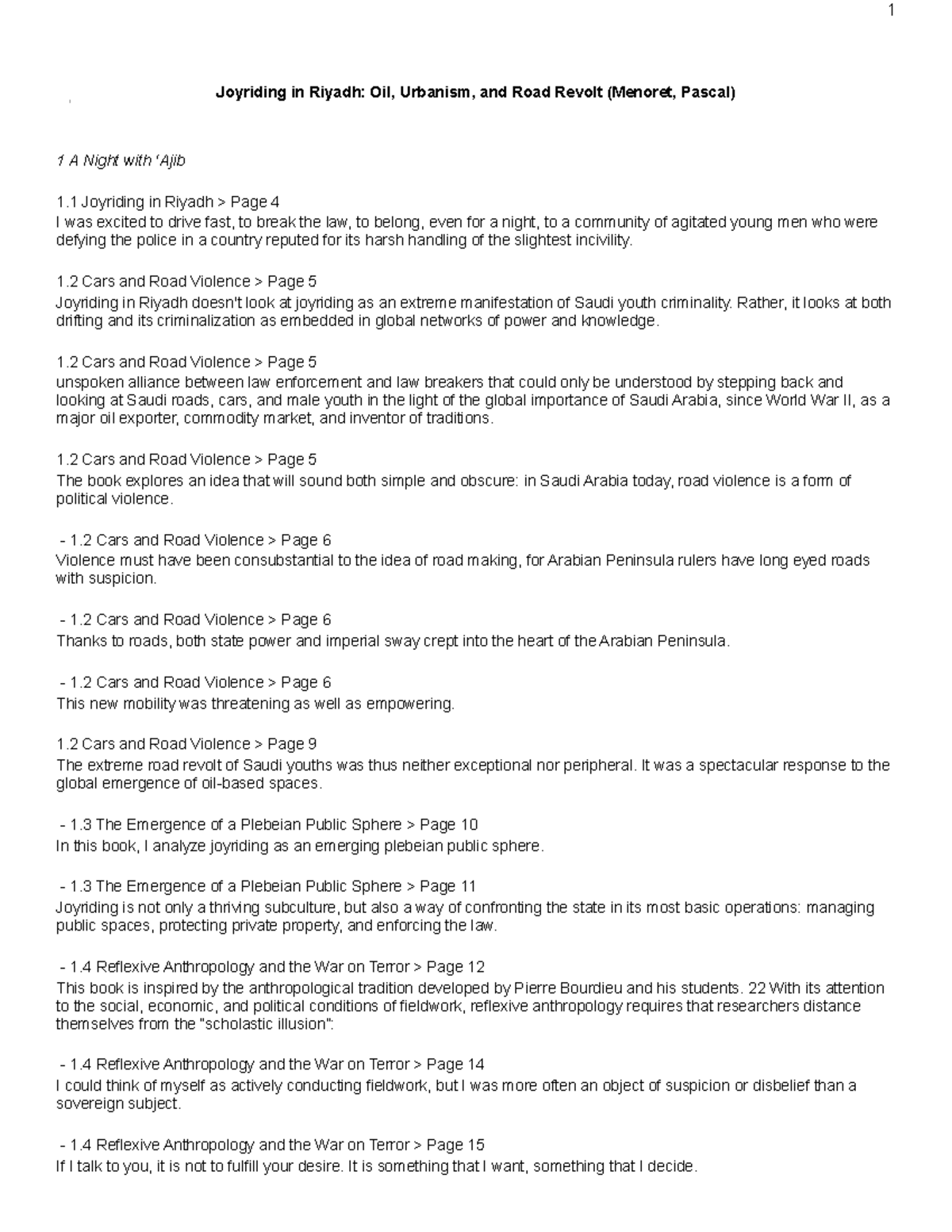 Joyriding in Riyadh Oil, Urbanism, and Road Revolt (Menoret, Pascal ...