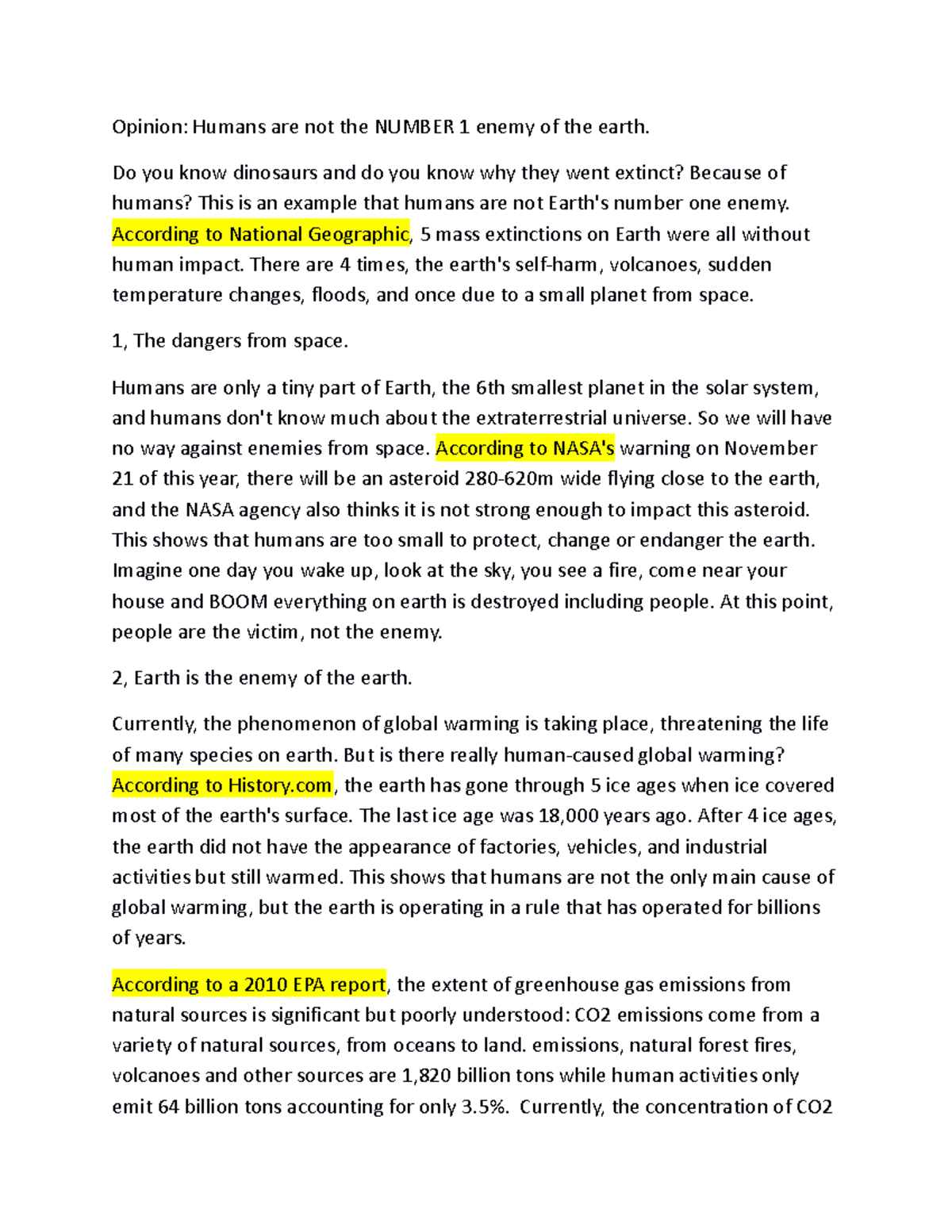 Humans are not the Number 1 enemy of the earth - Opinion: Humans are ...