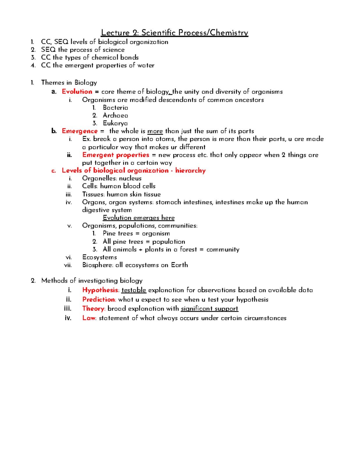 Biology Chapter 2 - Scientific Process - Lecture 2: Scientific Process ...