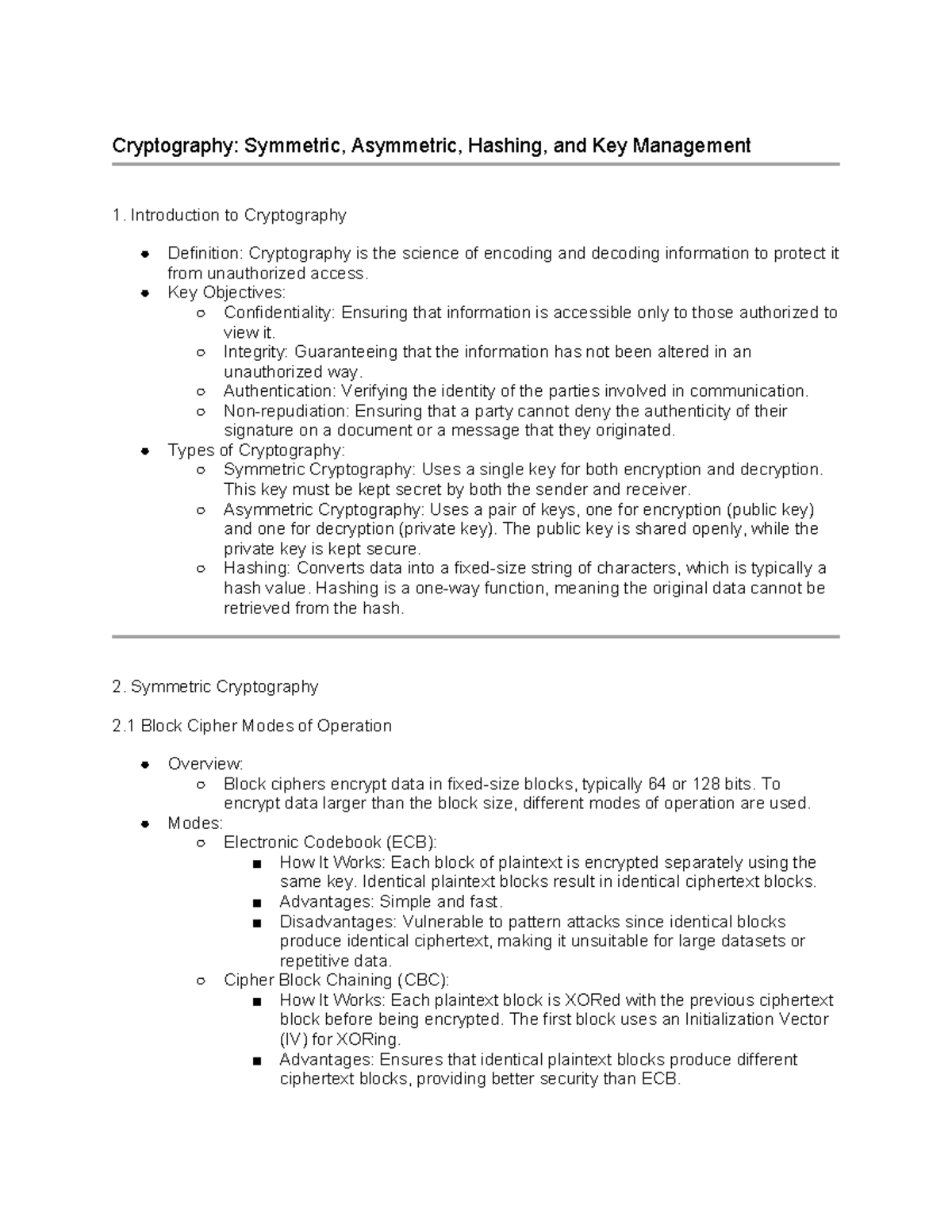 Cns mod 2 - Computer network and security - Cryptography: Symmetric, Asymmetric, Hashing, and ...