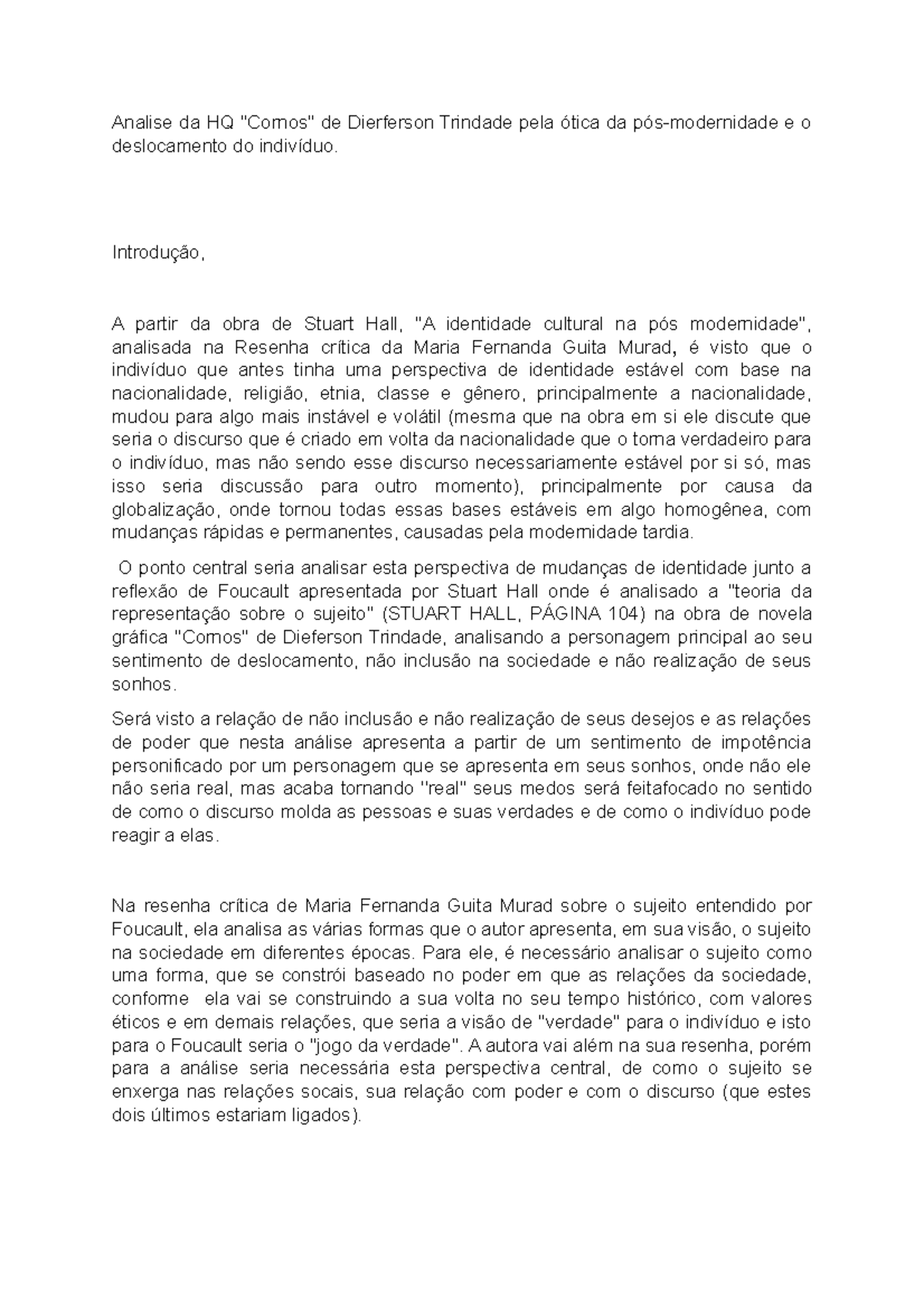 Analise da obra de dieferson trindade 1 1 - Analise da HQ ''Cornos'' de Dierferson Trindade pela ...