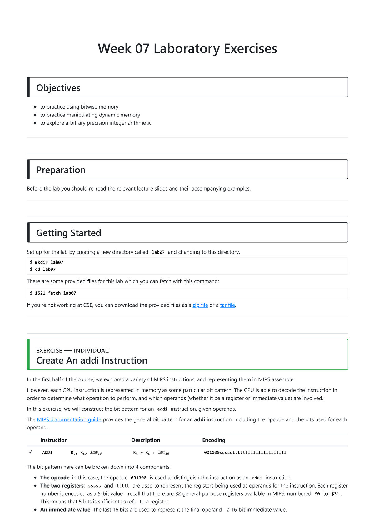 COMP1521 23T2 — Week 07 Laboratory Exercises - Week 07 Laboratory ...