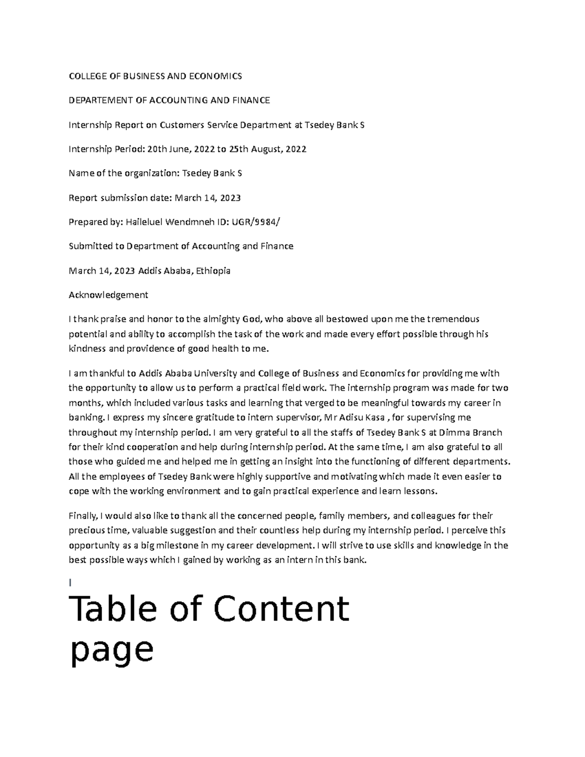 College OF Business AND Economics - COLLEGE OF BUSINESS AND ECONOMICS ...