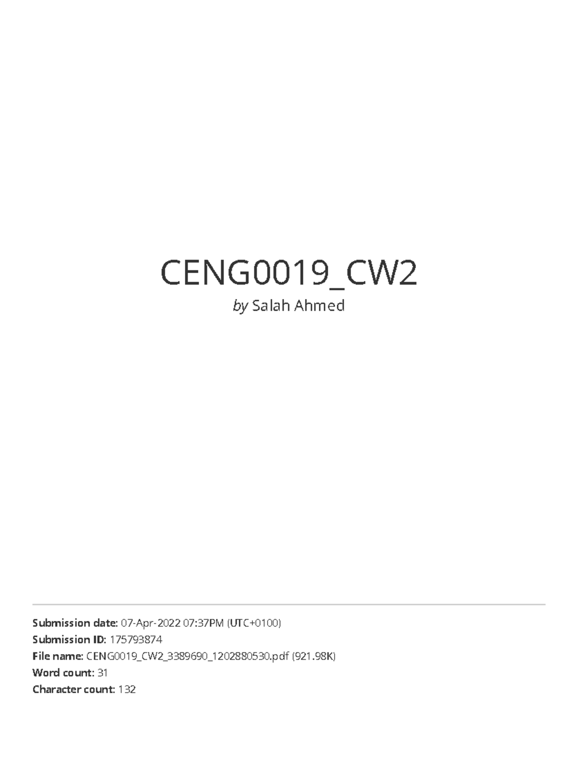 CENG0019-CW2 - Coursework - CENG0019_CW by Salah Ahmed Submission date: 07-Apr-2022 07:37PM ...