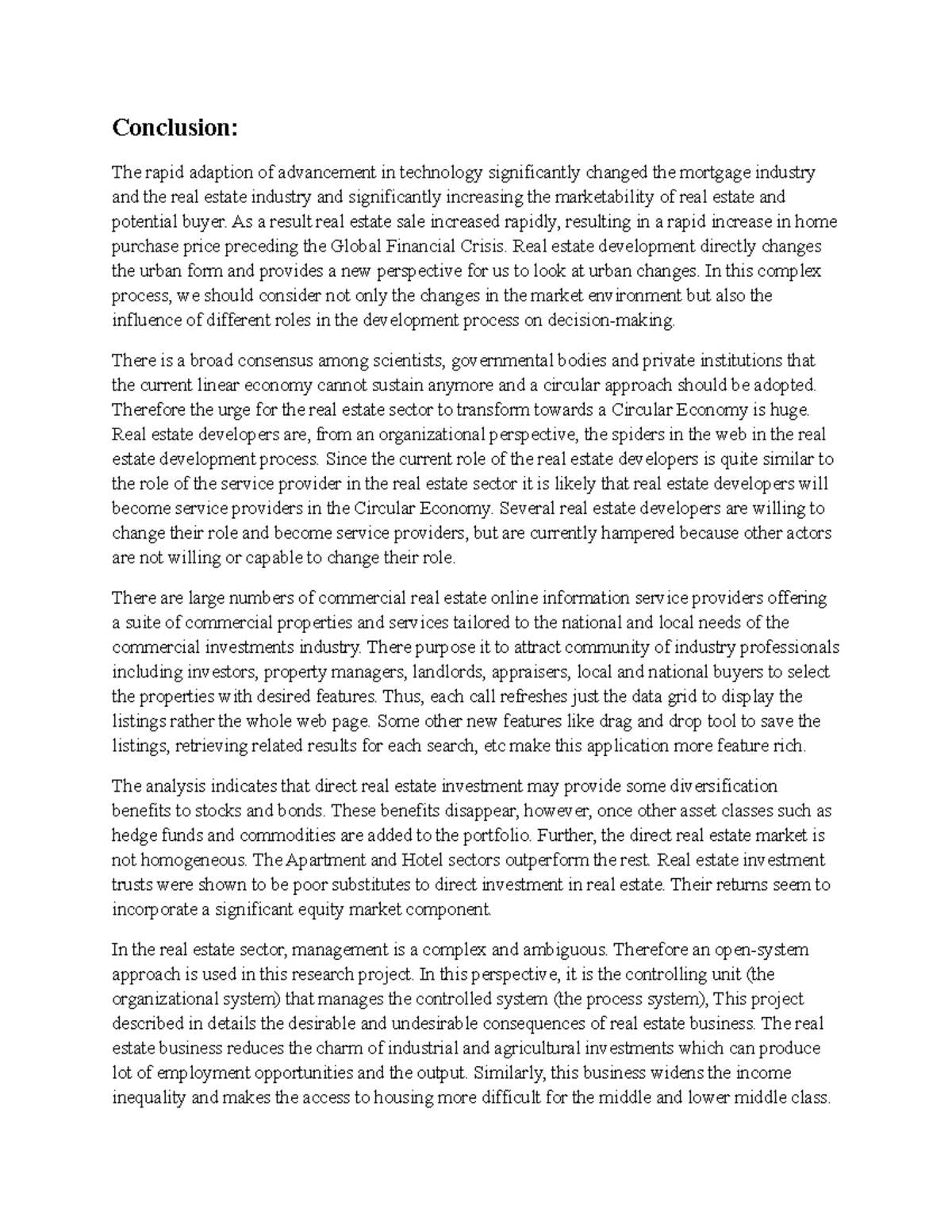 Conclusion - Conclusion: The rapid adaption of advancement in ...