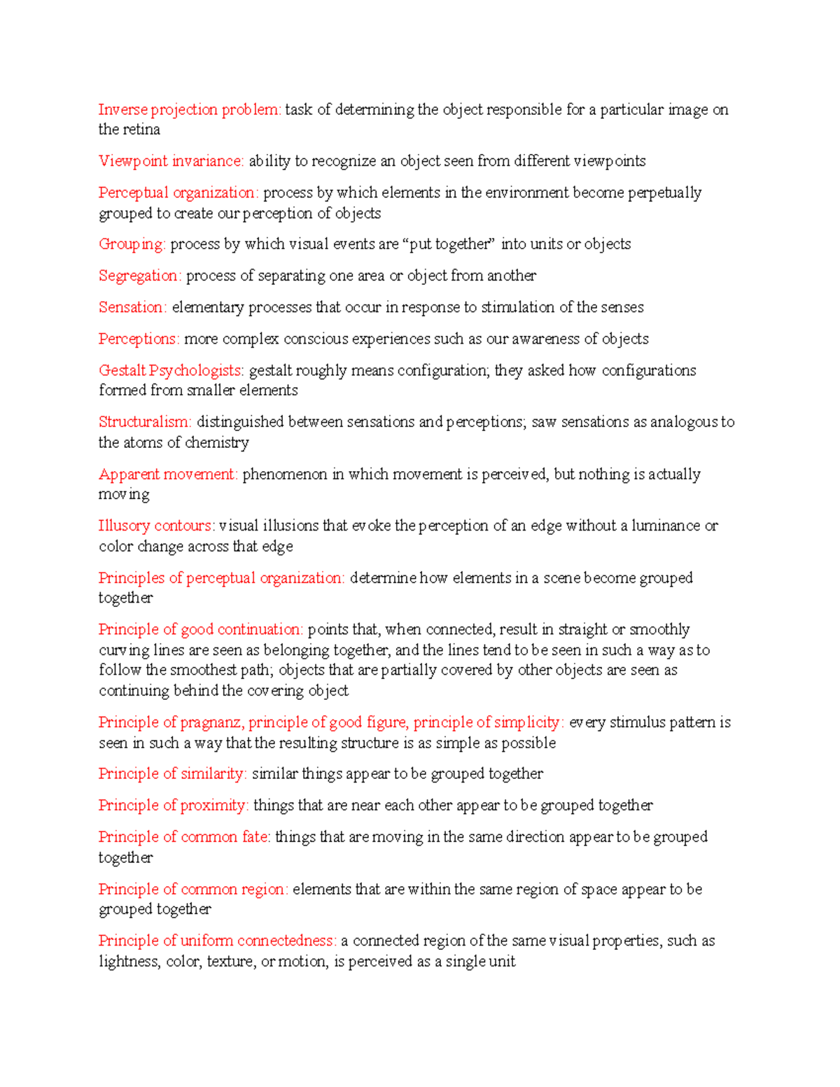 Chapter 5 Vocab - Inverse projection problem: task of determining the ...