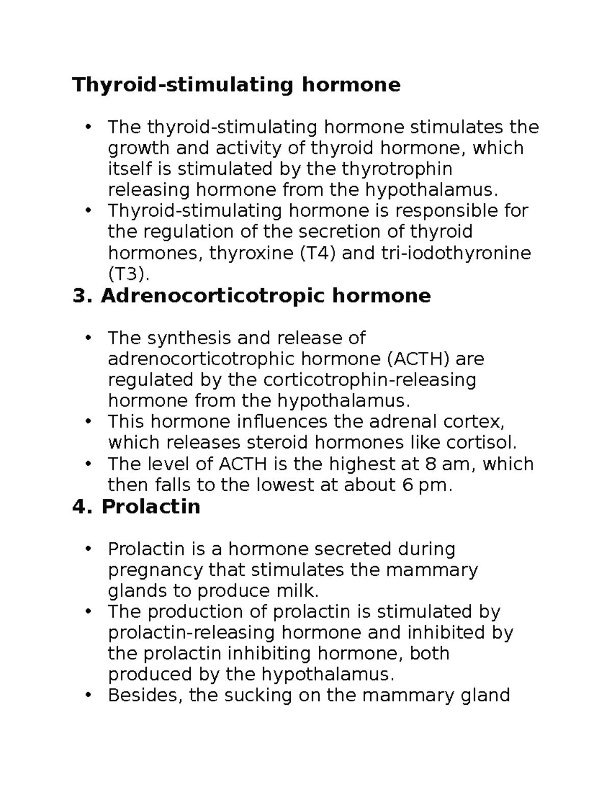 Bio 40 - notes - Thyroid-stimulating hormone The thyroid-stimulating ...