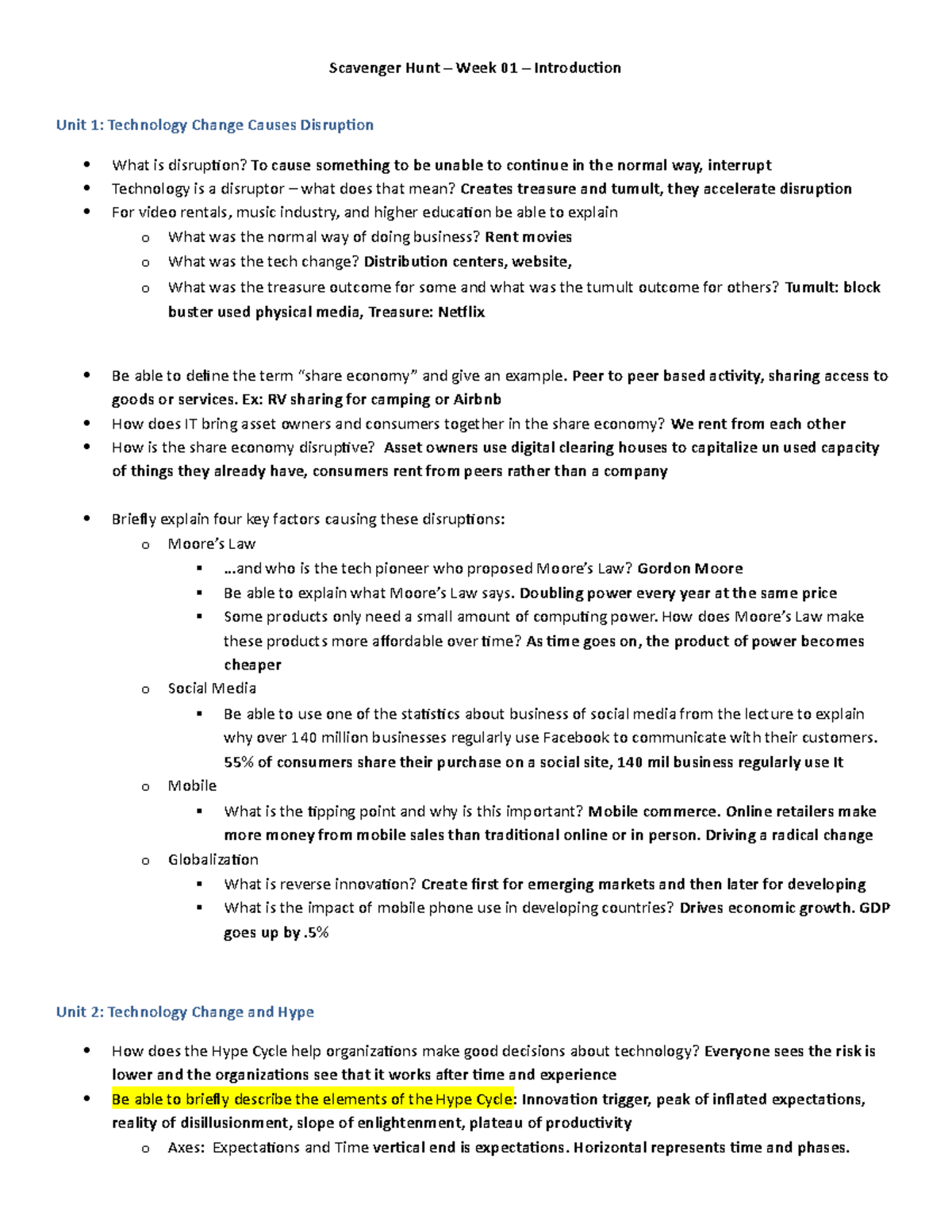 ISM Scavenger Hunt 01-Tech Change - Scavenger Hunt – Week 01 ...