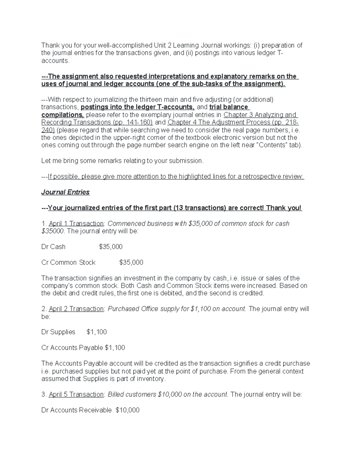 Learning Journal Unit 2 - Answer - Thank you for your well-accomplished ...