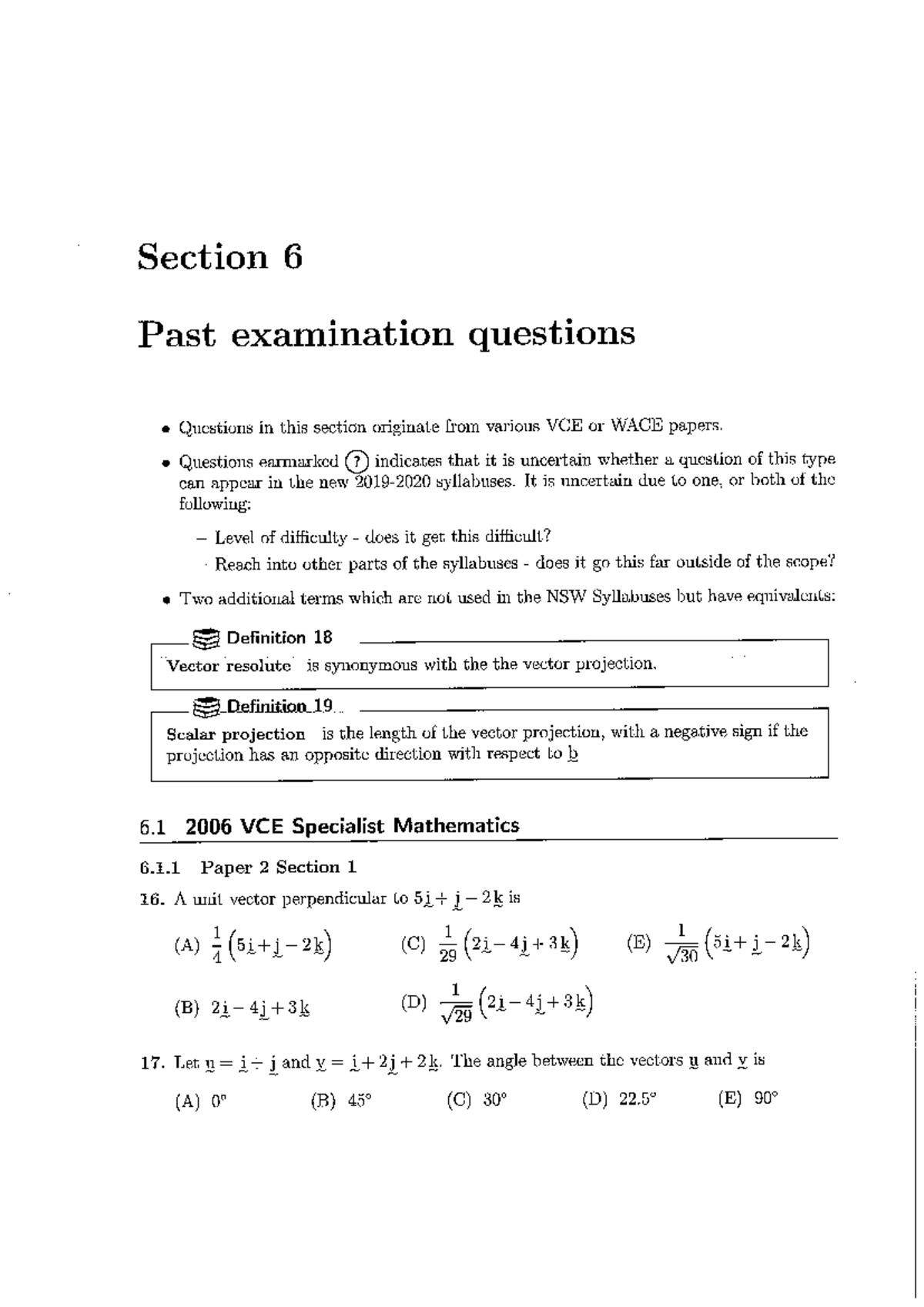 Vector Past Paper Questions - Studocu