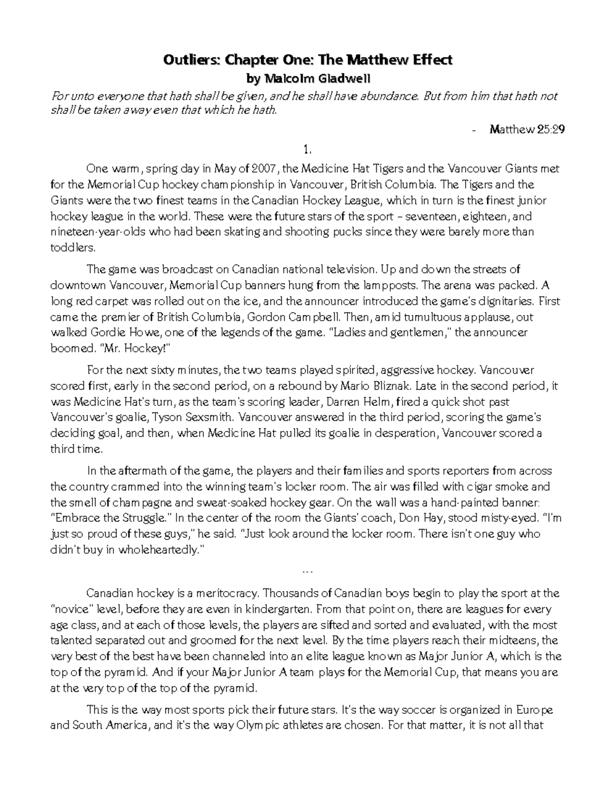 Outliers Chapter 1 ...