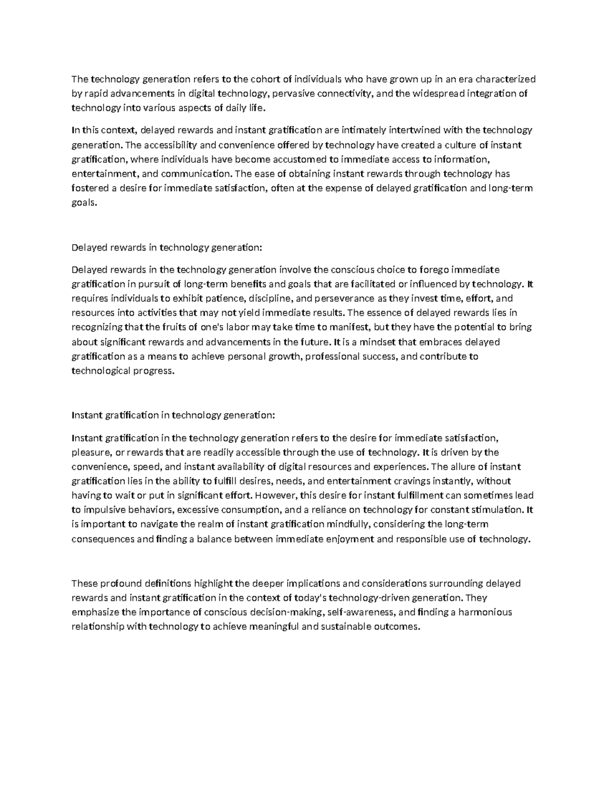 Definition - N/A - The technology generation refers to the cohort of ...