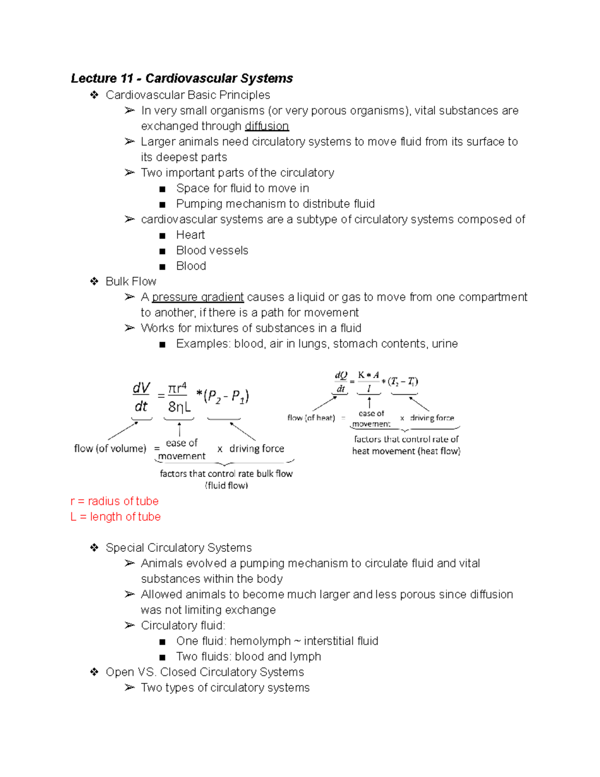 Lecture 11 - Cardiovascular Systems - BIO 203 - SBU - Studocu