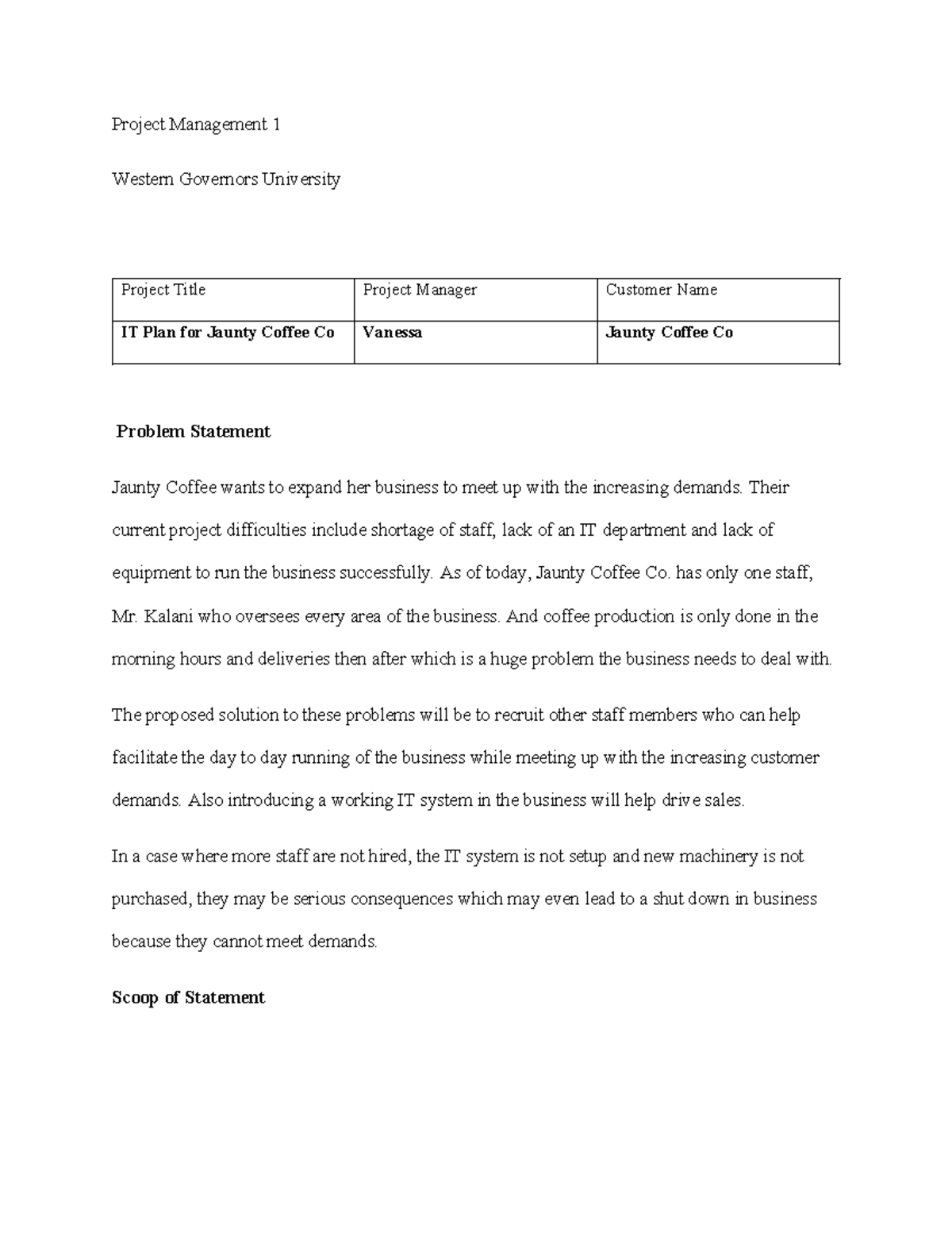 Project Management - Their current project difficulties include ...