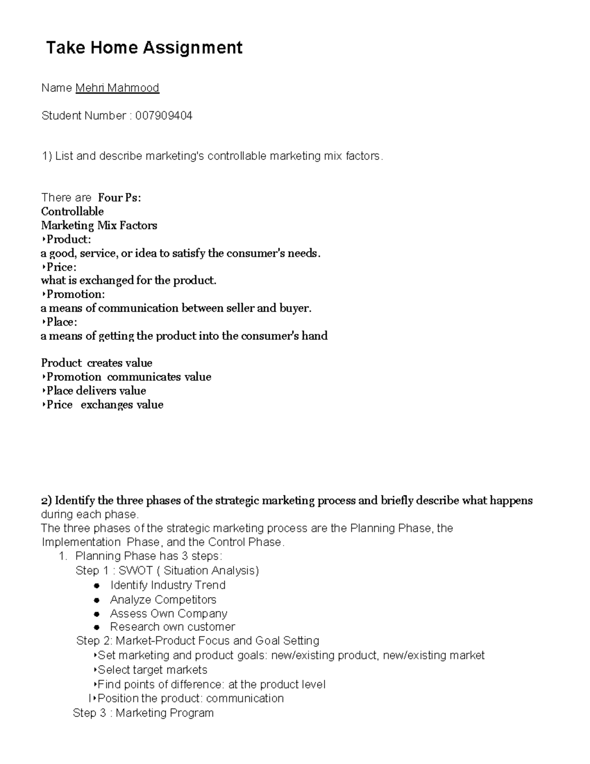 Take home 30 um learn - Take home assignments questions - Take Home ...