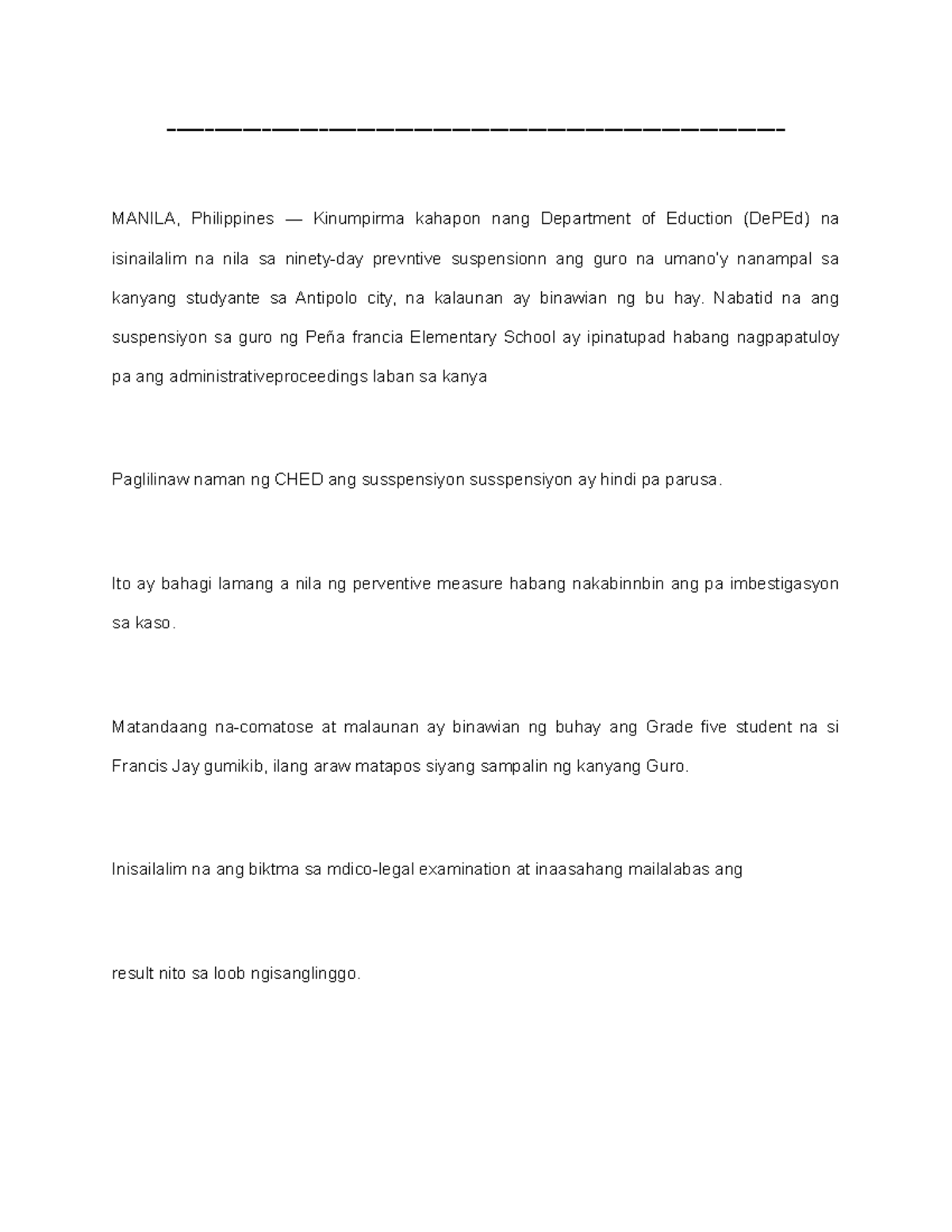 Copyreading-worksheet- Filipno