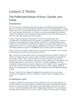 Lesson 6 Notes - Professor Bing - Lesson 6 Notes Gender Programming ...