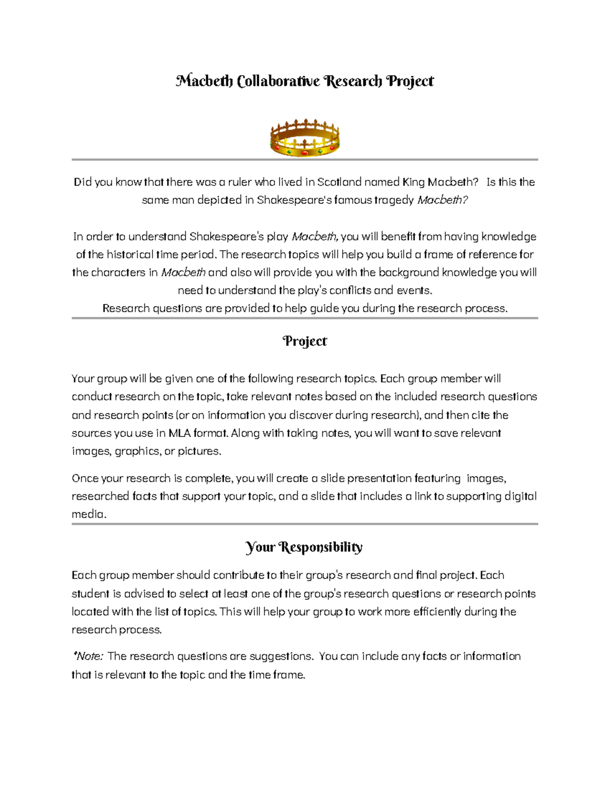 Bethlehem Weldegebriel - Macbeth Collaborative Research Project ...