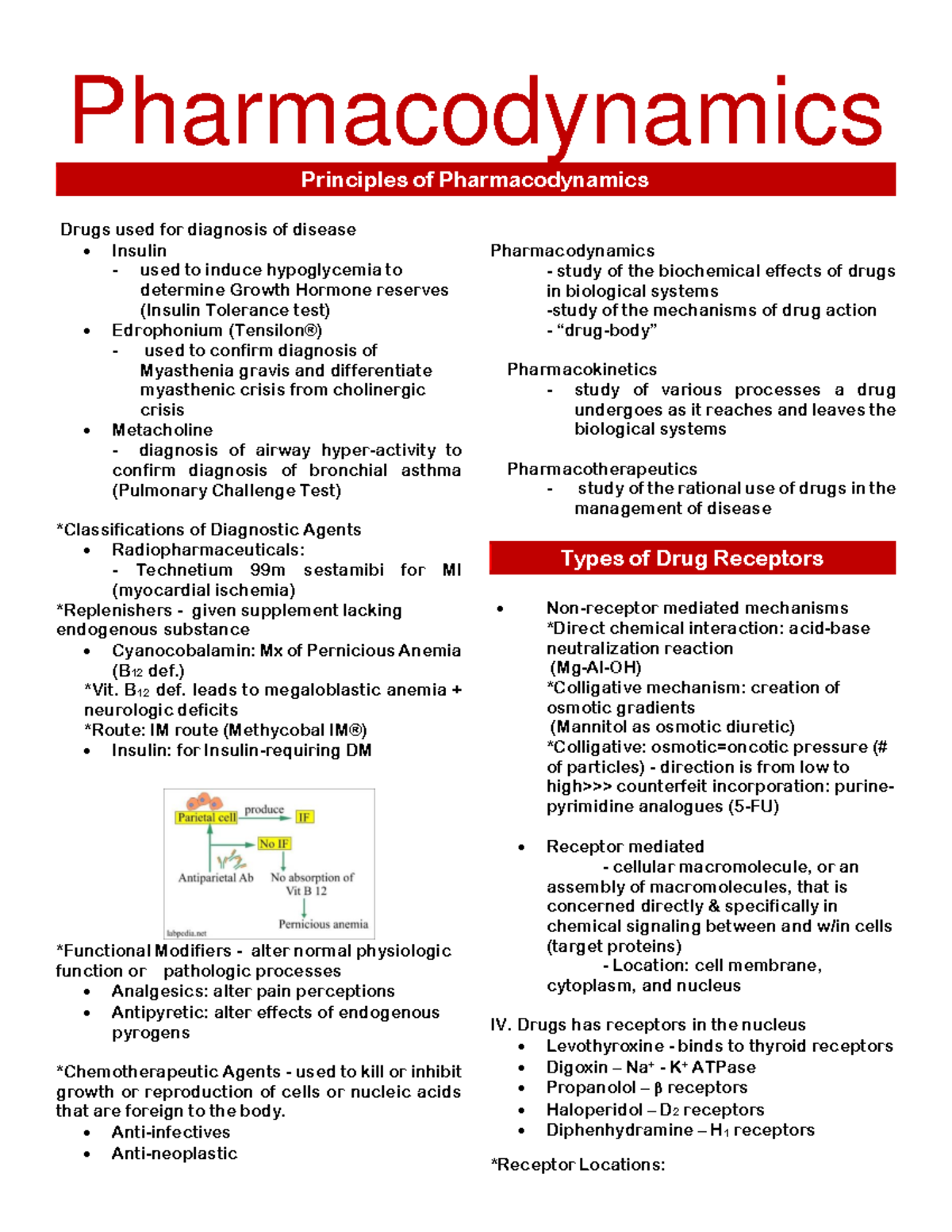 Pharmacodynamic Lecture - Pharmacodynamics Principles of ...