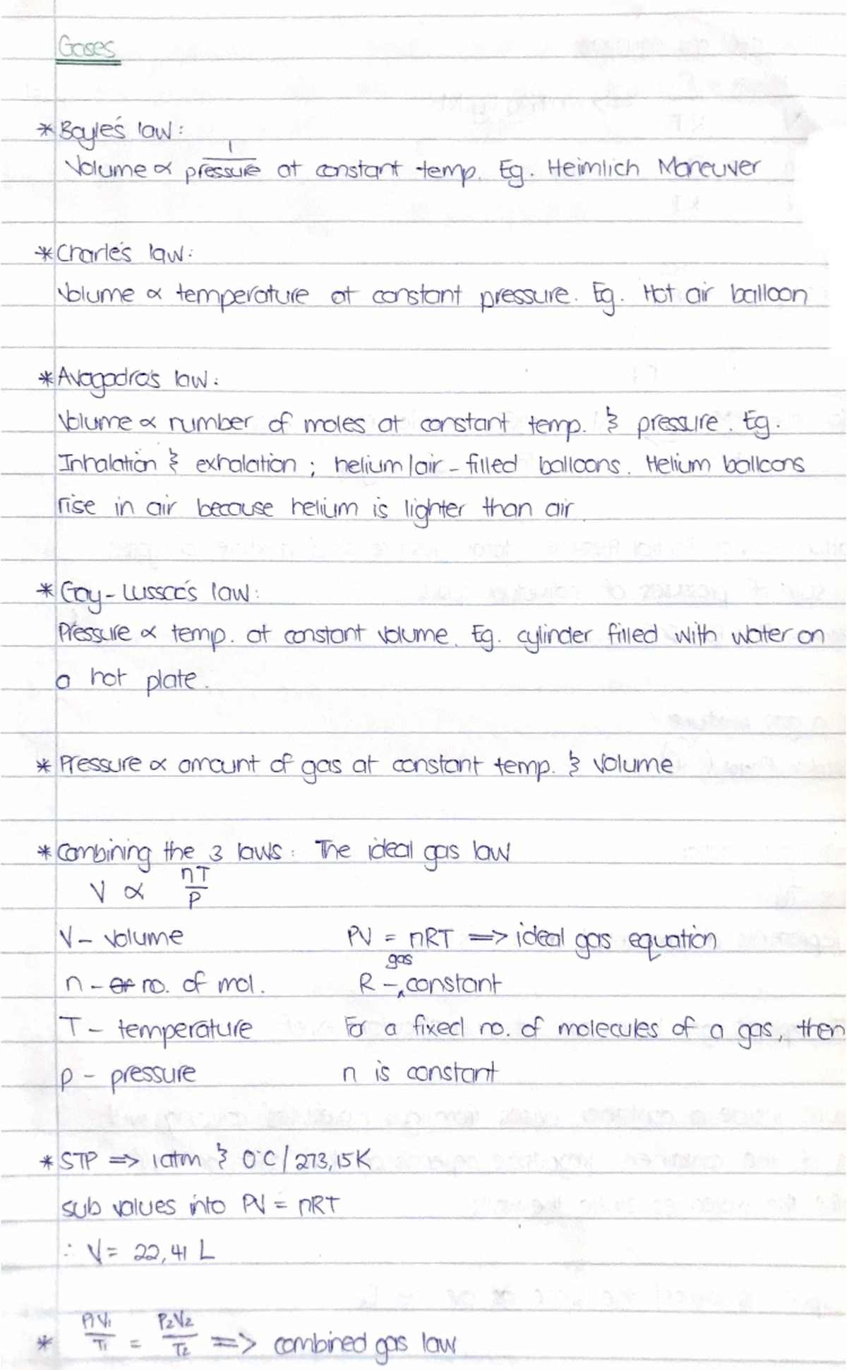 Gases (Chemistry) - CHEM1048 - Studocu