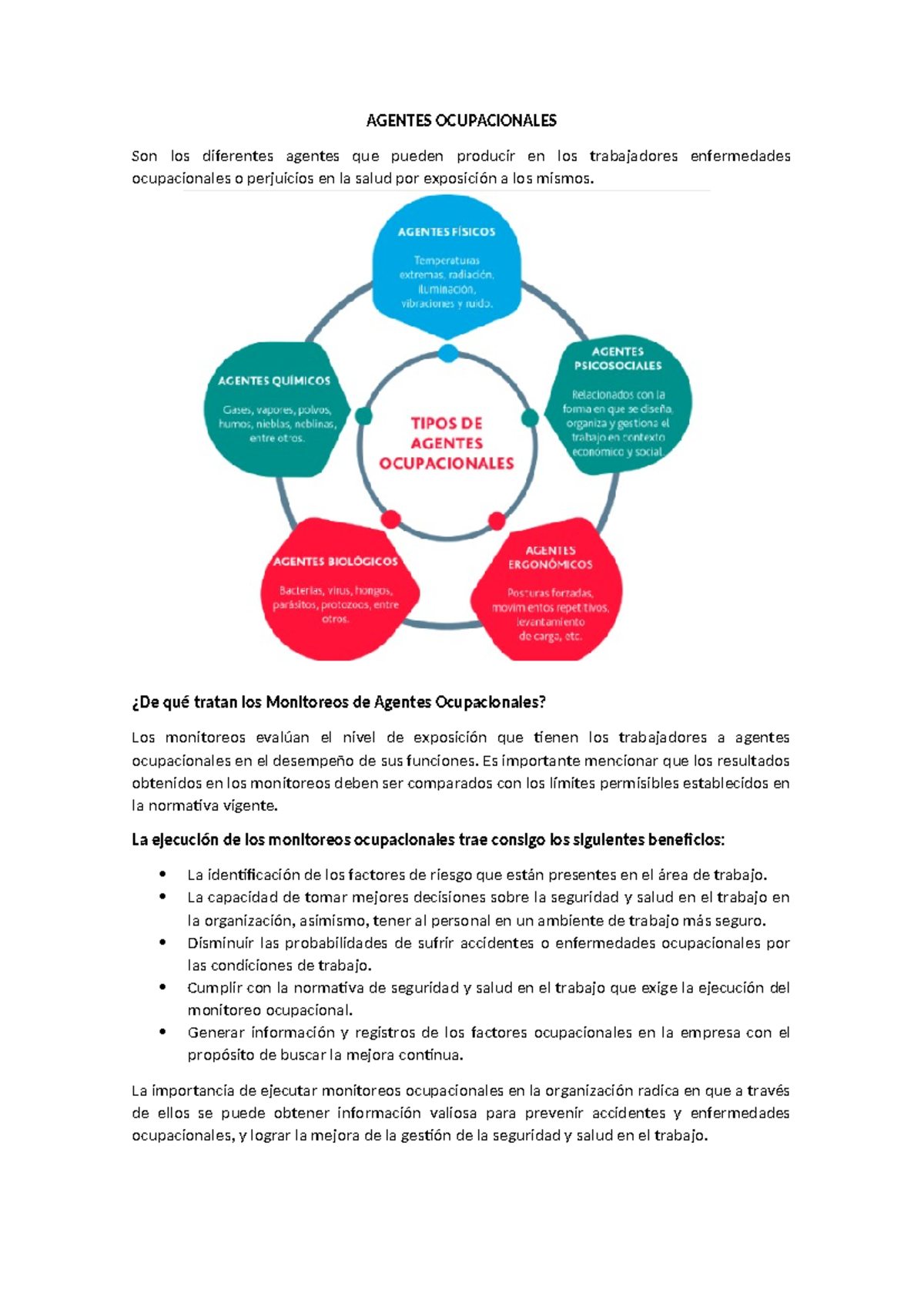 Agentes Ocupacionales - AGENTES OCUPACIONALES Son los diferentes ...