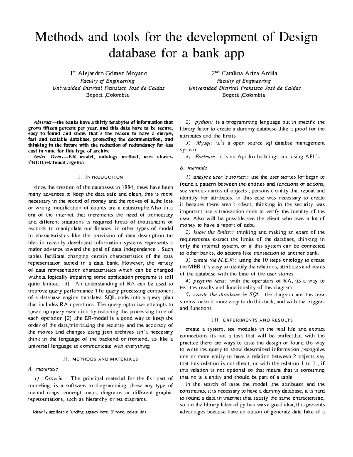 poster Methods and tools for the development of Design database for a ...