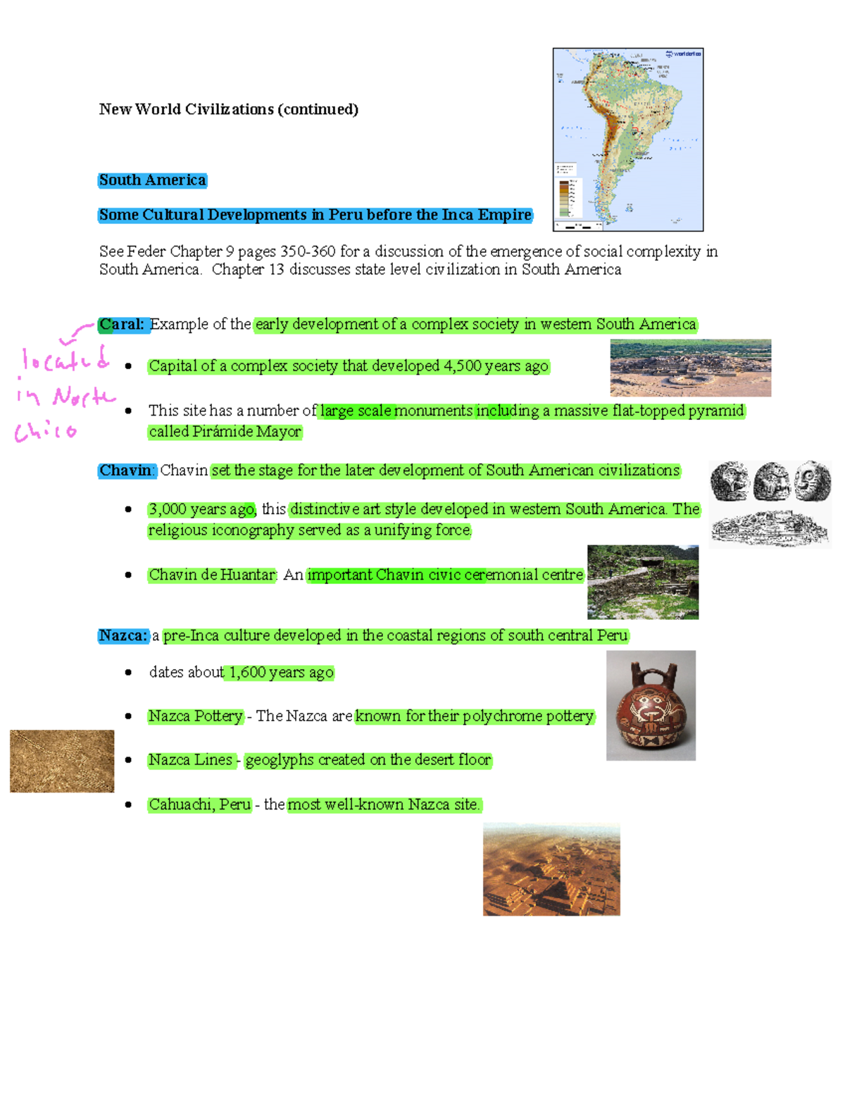 Lecture 32, December 3 - New World Civilizations (continued) South ...