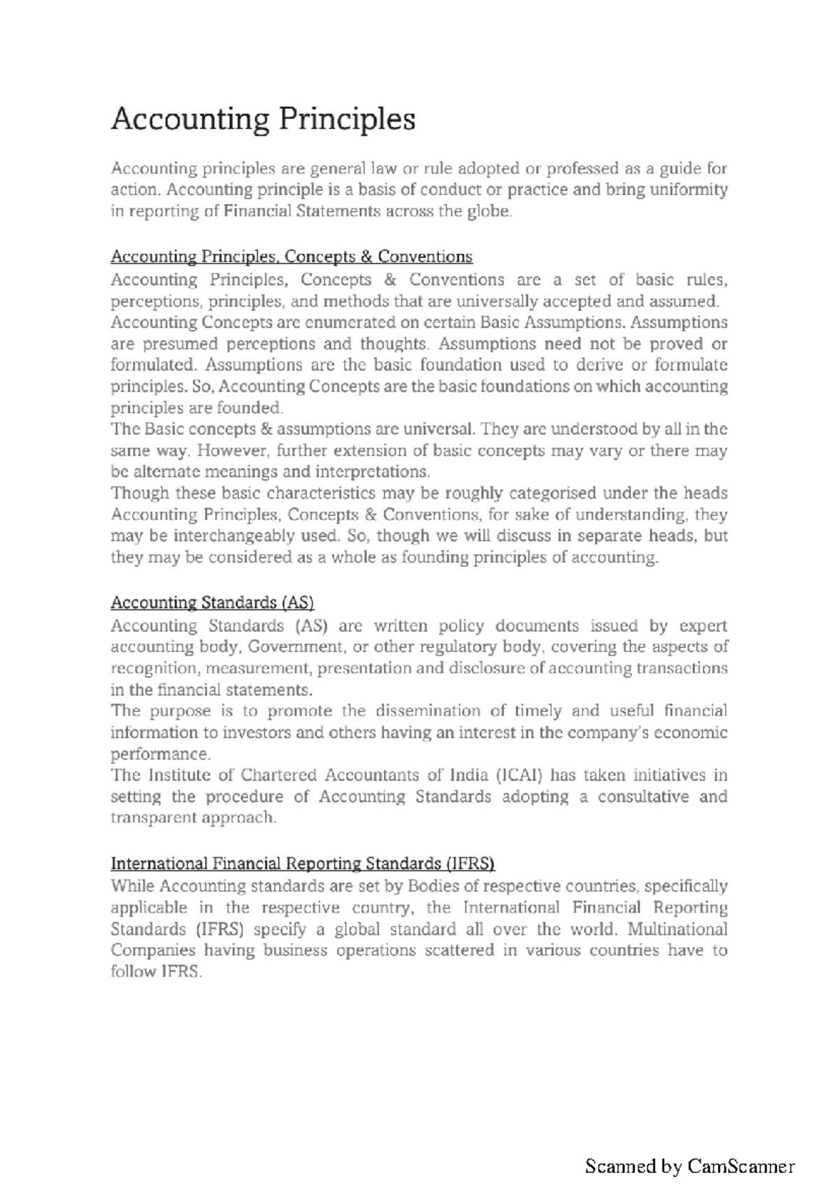 Accounting principle - Accounting principle is a basis of conduct or ...