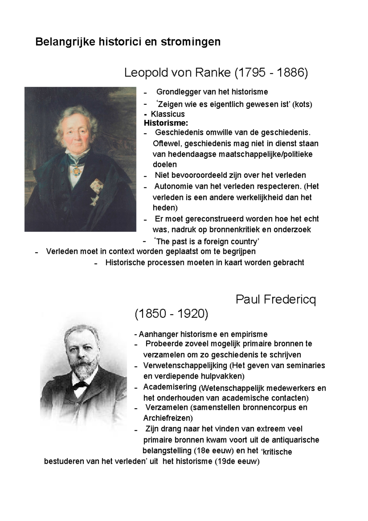 Lijst historici bij stromingen en fotos - Belangrijke historici en ...