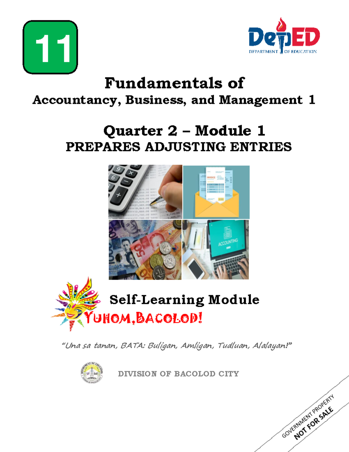 FABM1 Q2 M1 W1 Accounting-Cycle-for-Service-Business Adjusting-Entries ...