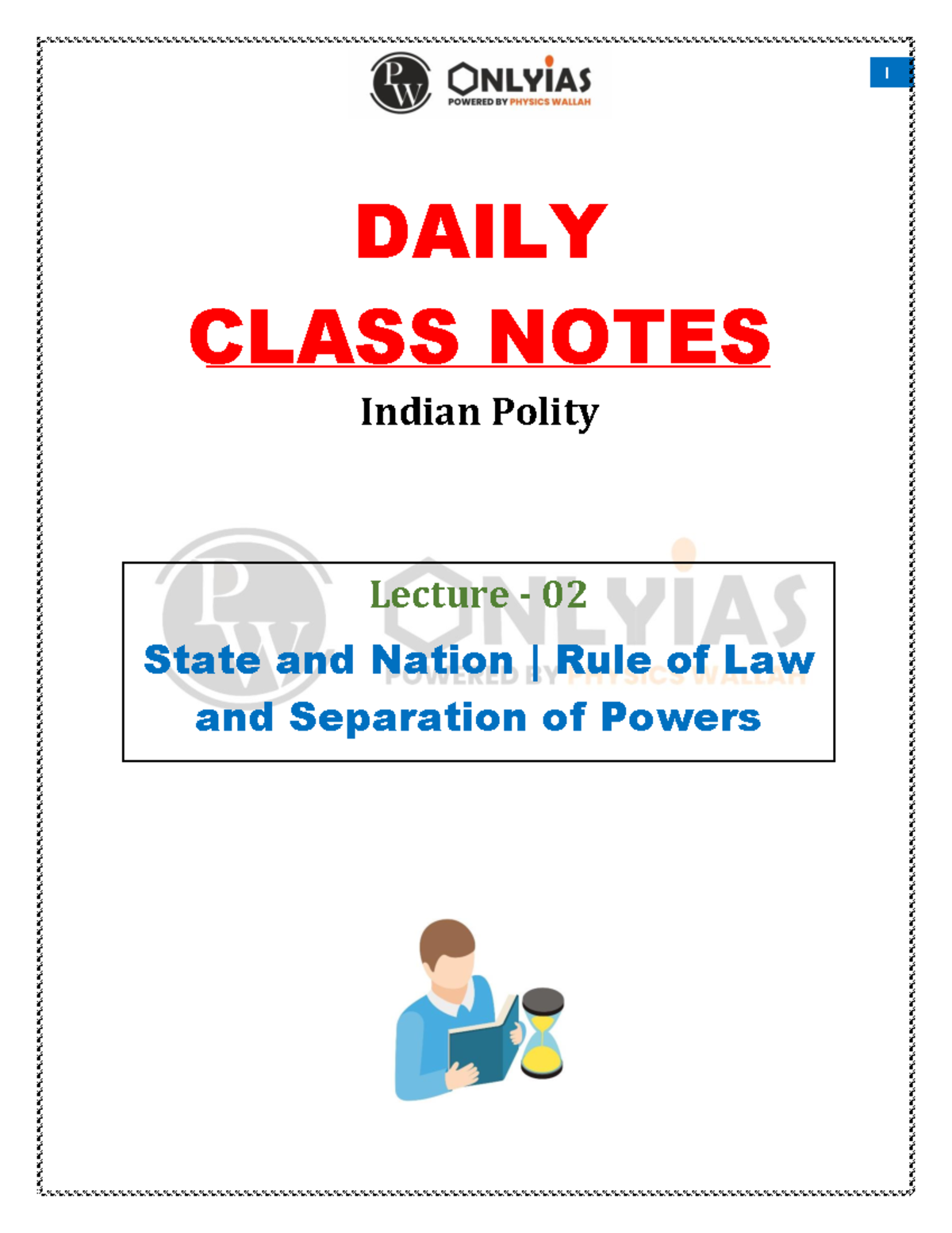 Polity 2 - Lecture notes - Lecture - 02 State and Nation | Rule of Law ...