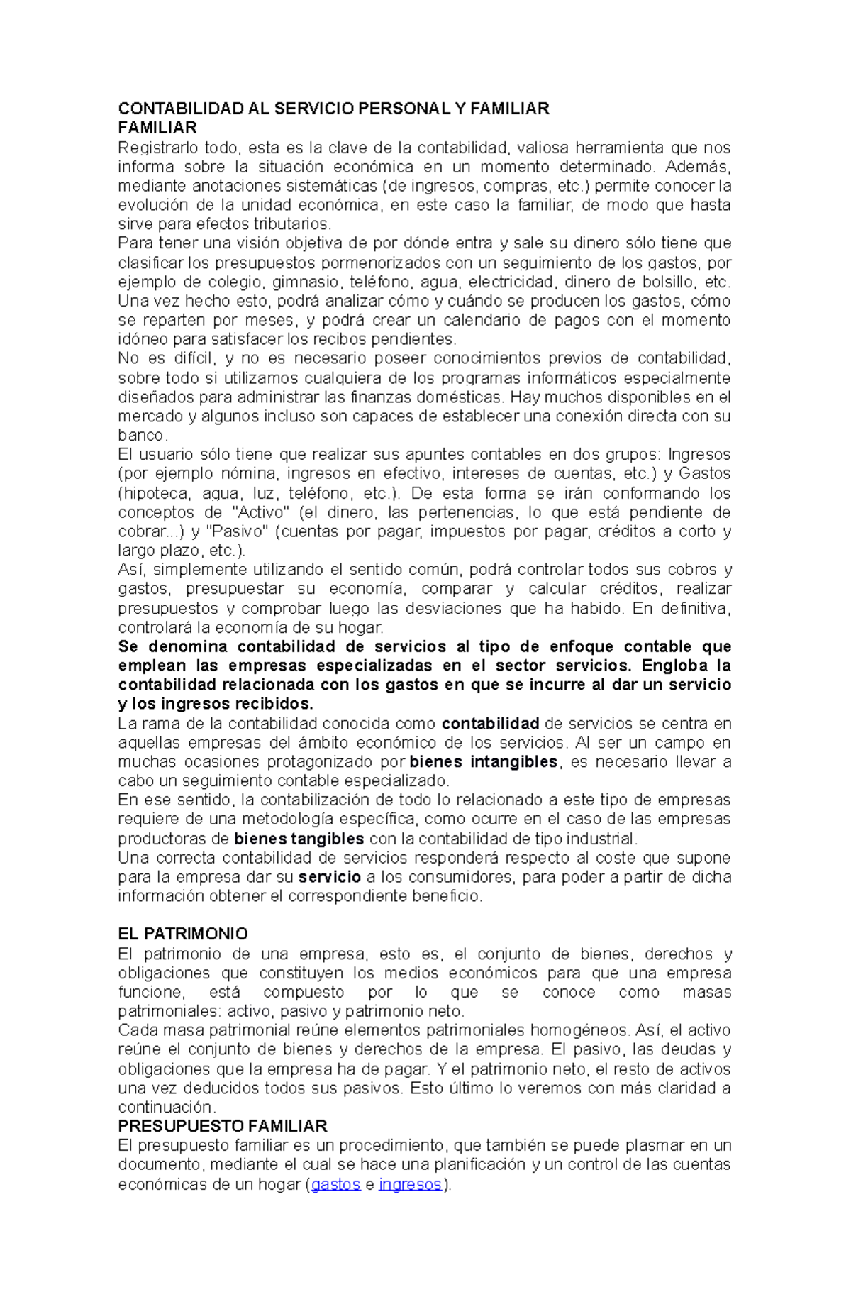 Contabilidad AL Servicio Personal Y Familiar - CONTABILIDAD AL SERVICIO ...