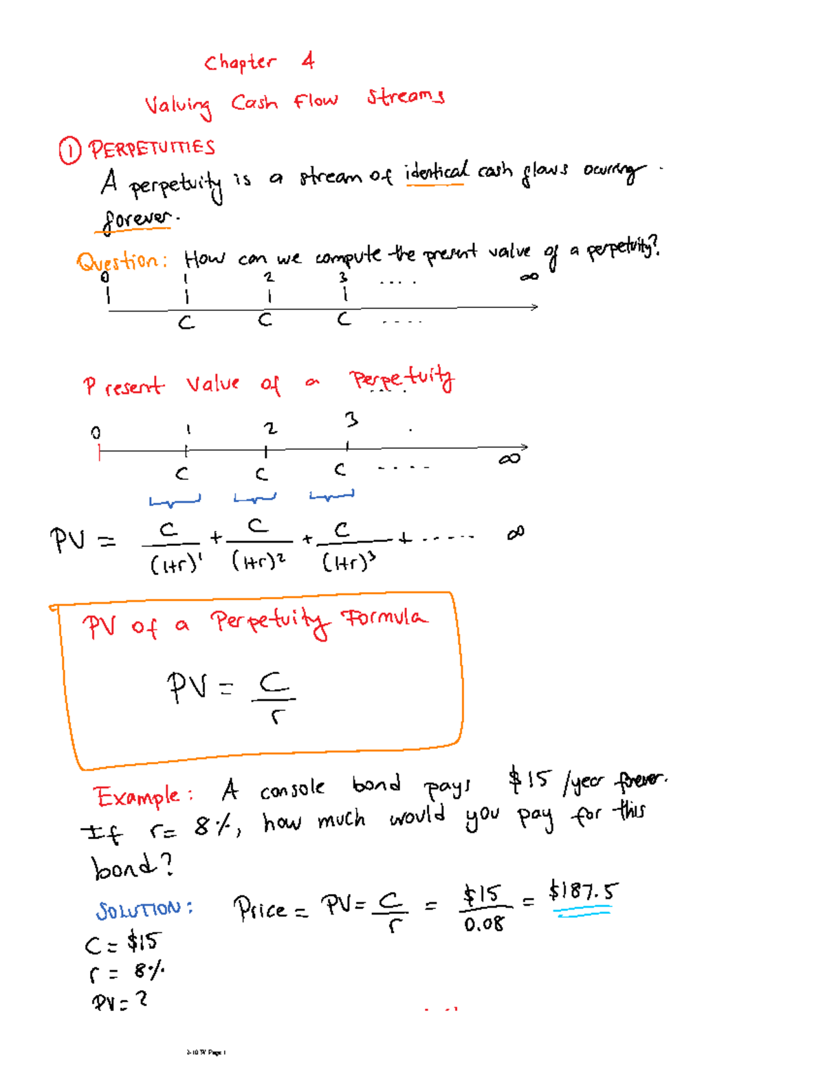 Chapter 4 - Handwritten lecture notes used in the video - FIN 320 - Studocu