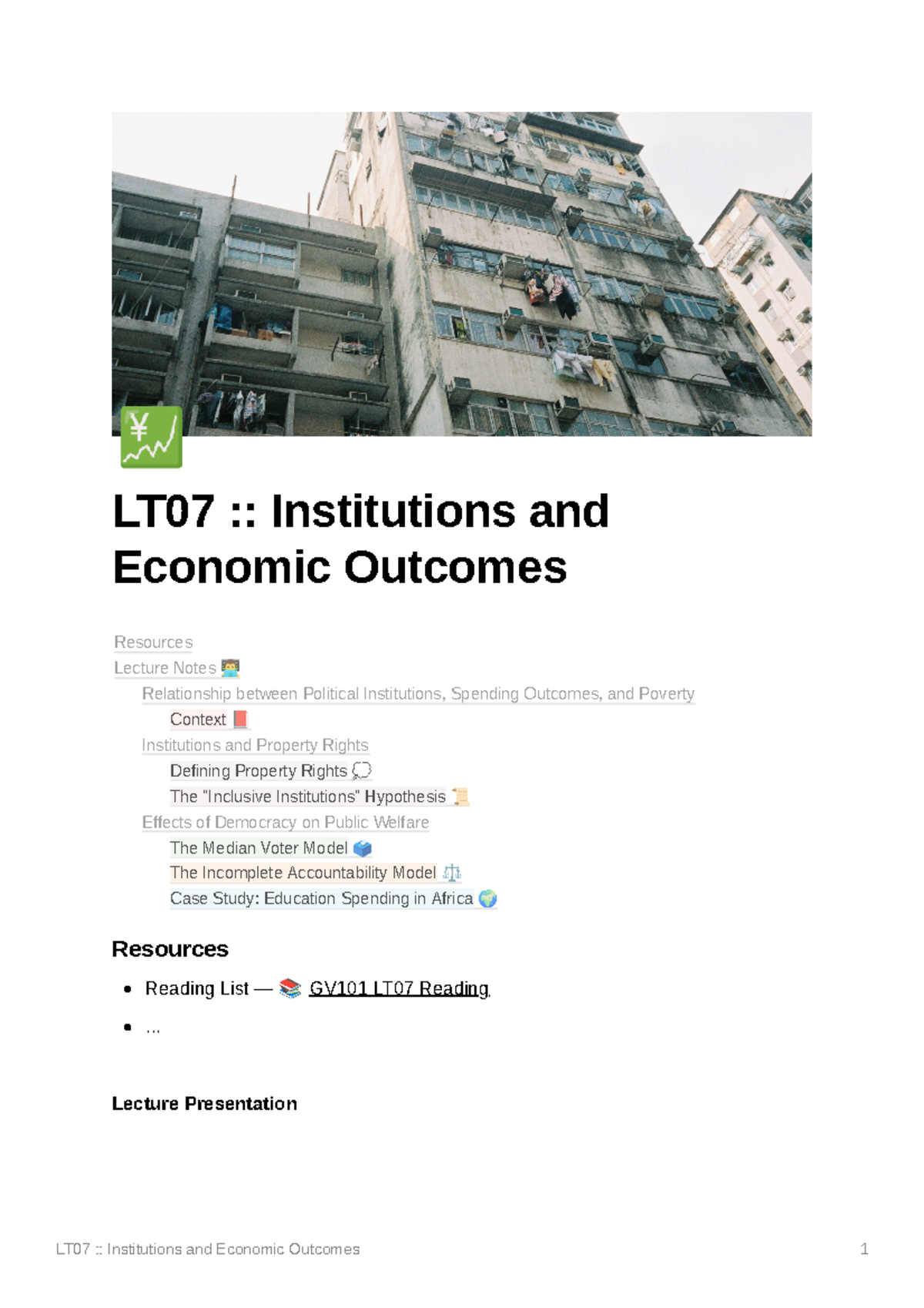 LT07 Institutions and Economic Outcomes - 💹 LT07 :: Institutions and ...