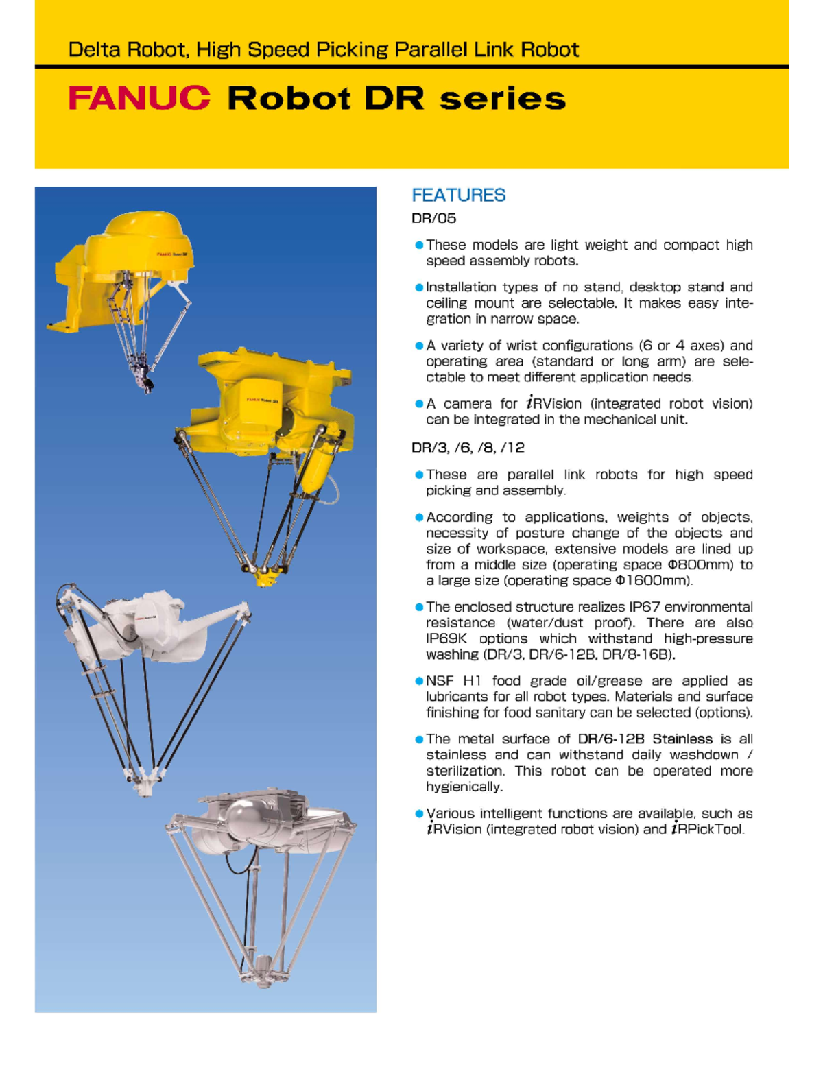 D - datasheet - Delta Robot, High Speed Picking Parallel Link Robot ...