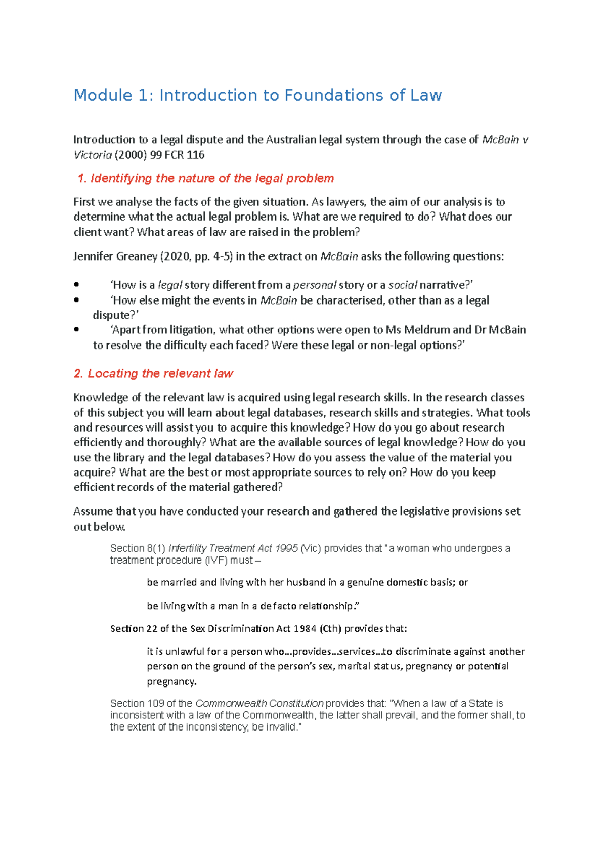 Discussion qs word module 1 aut 2022 - Module 1: Introduction to ...