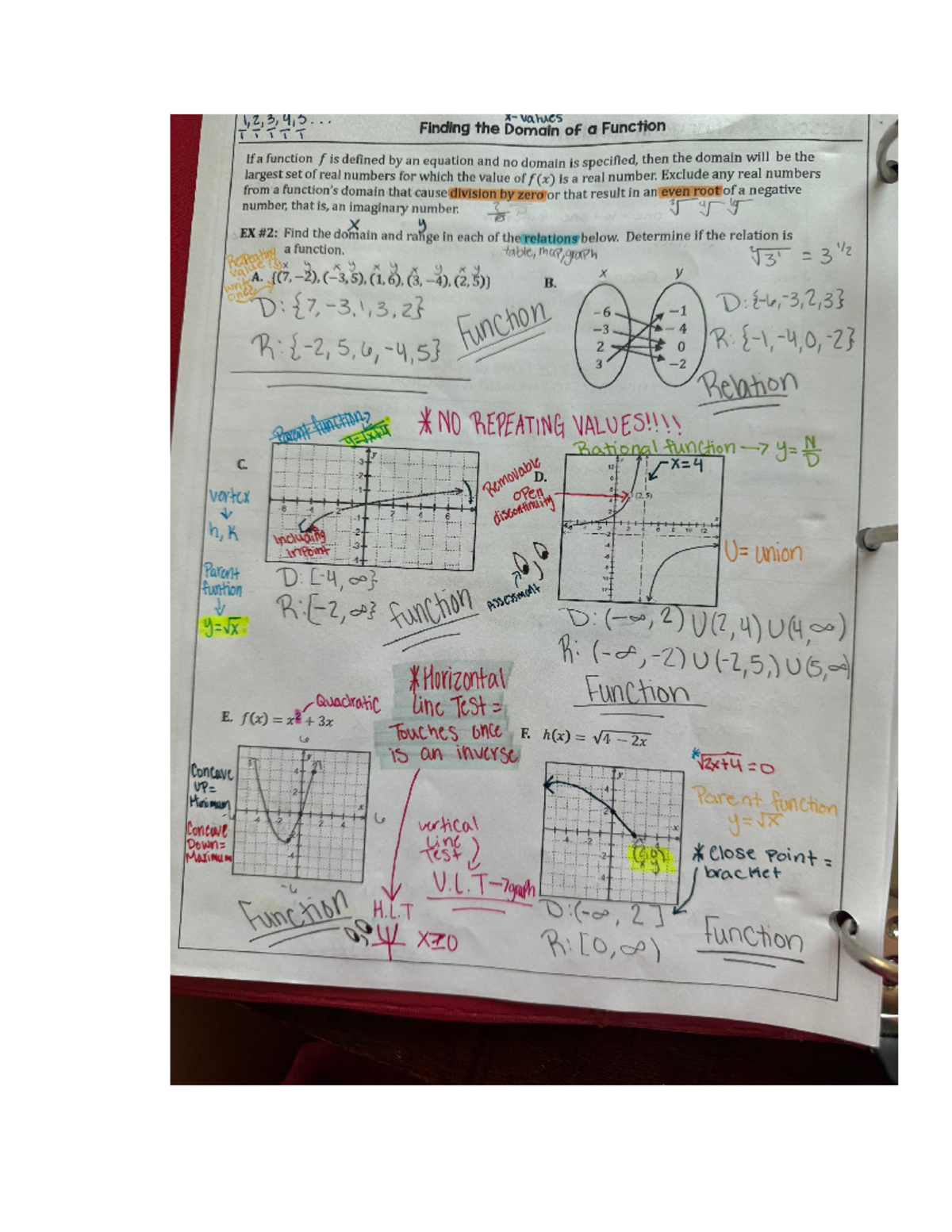 Change in Tandem - 1,2,3,4,5 varies Finding the Domain of a Function If a function f is defined ...