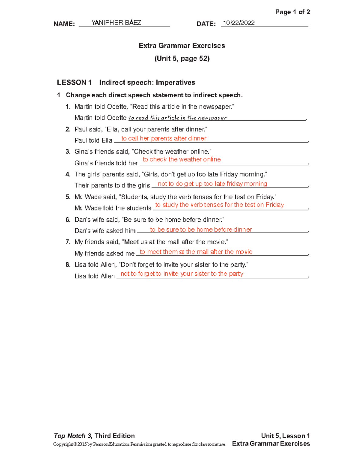 UNIT 05 Extra Gram Exercises - NAME: _________________________ DATE ...