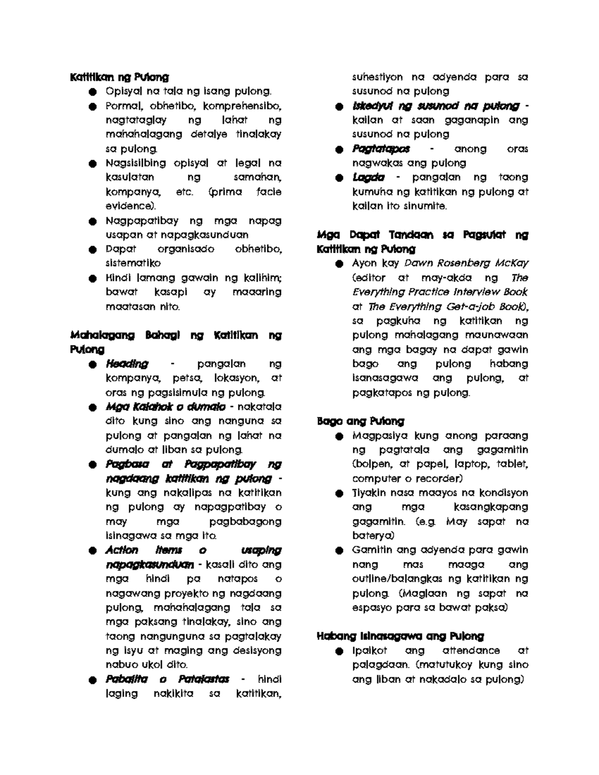 Katitikan - for stem students!!! - Katitikan ng Pulong Opisyal na tala ...