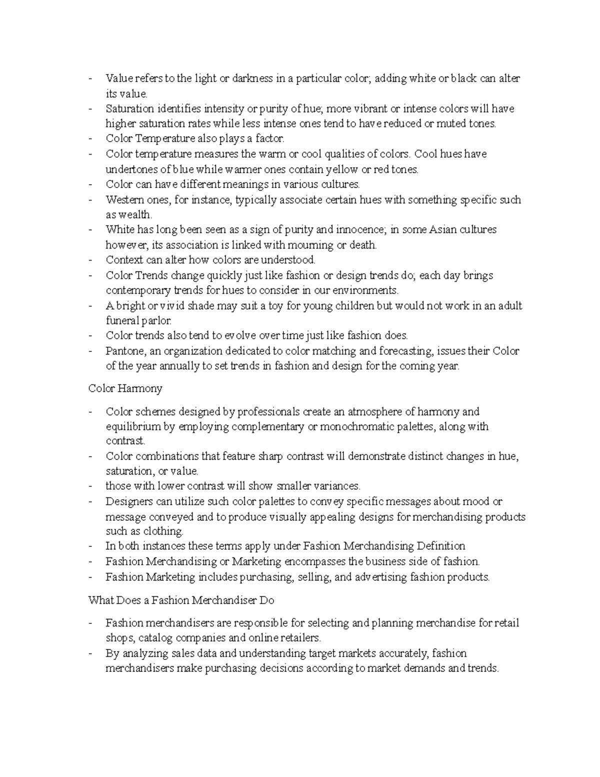 FTT 110 Notes 15 - global textile and fashion industry; an overview of ...