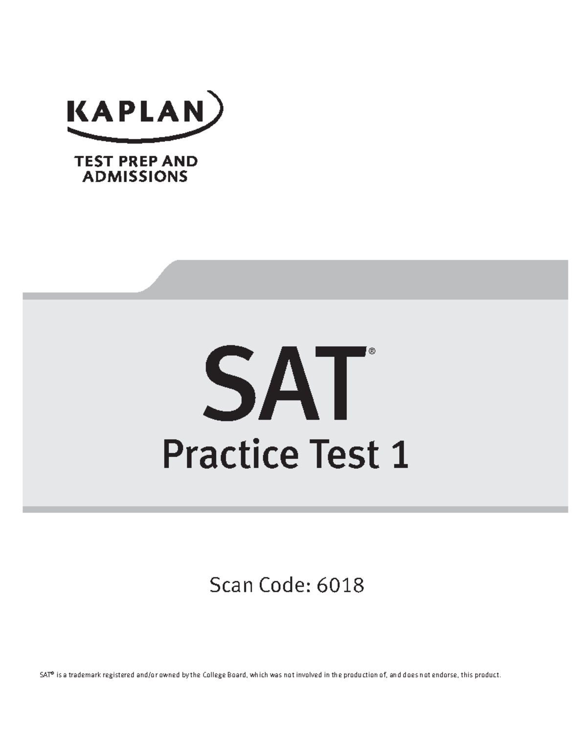 Kaplan SAT 3.0 PT1 - Sats - SAT ® Practice Test 1 SAT® is a trademark ...