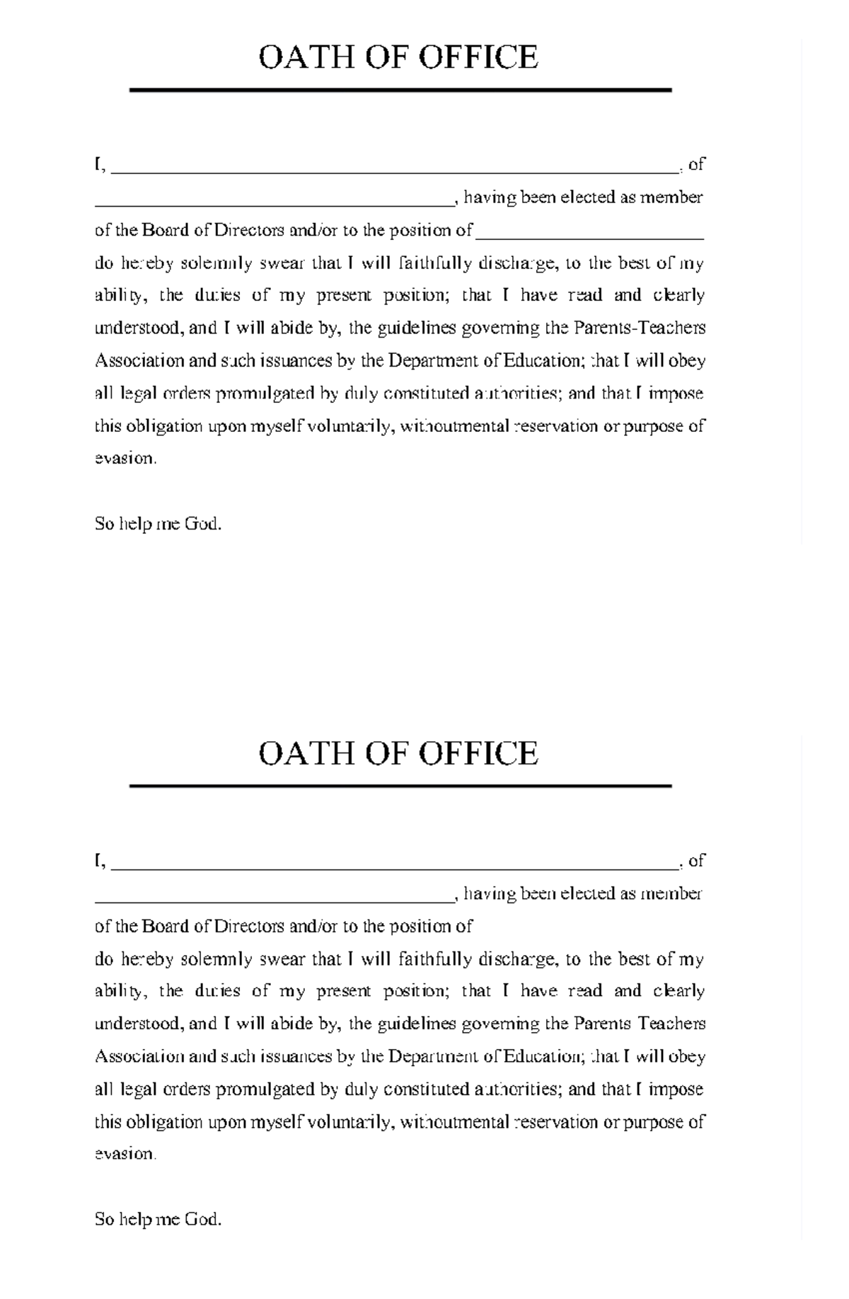 Oath - Life and Works of Rizal and other Heroes - Studocu