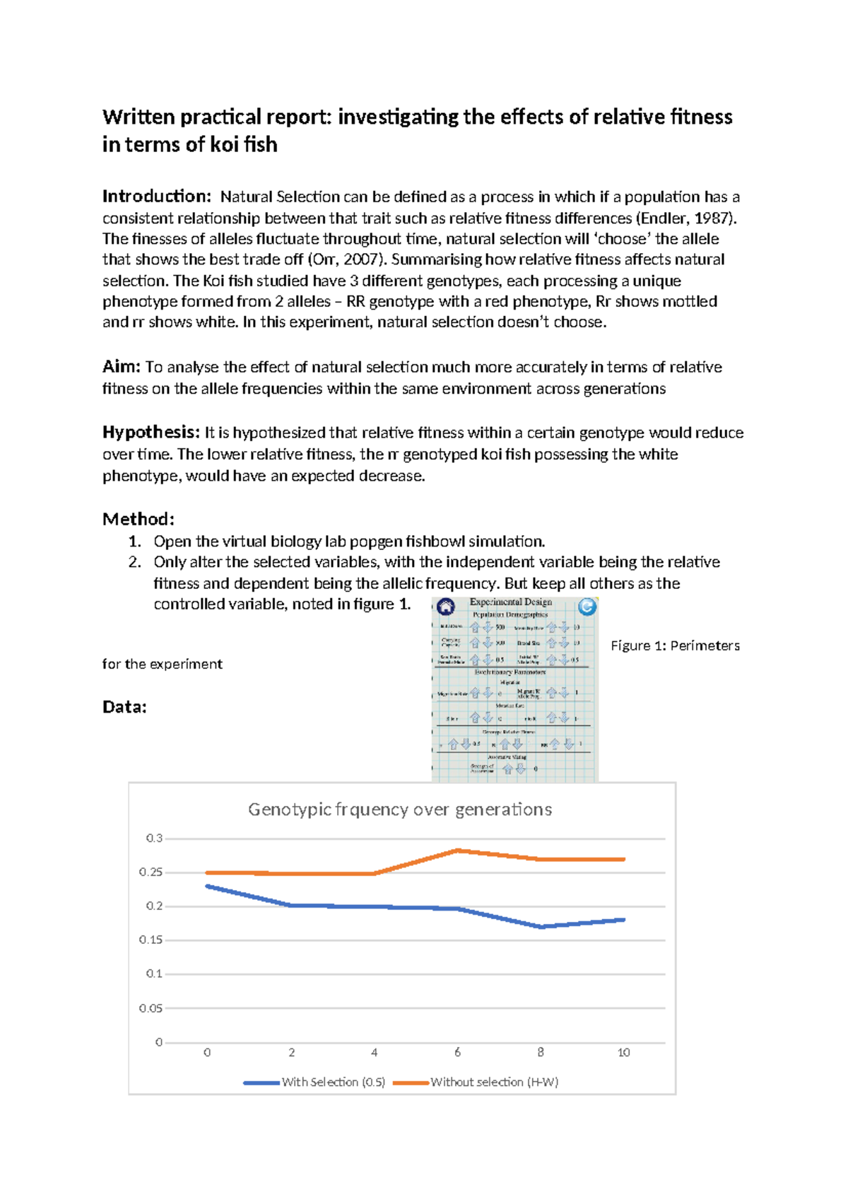 Bio report - Written practical report: investigating the effects of ...