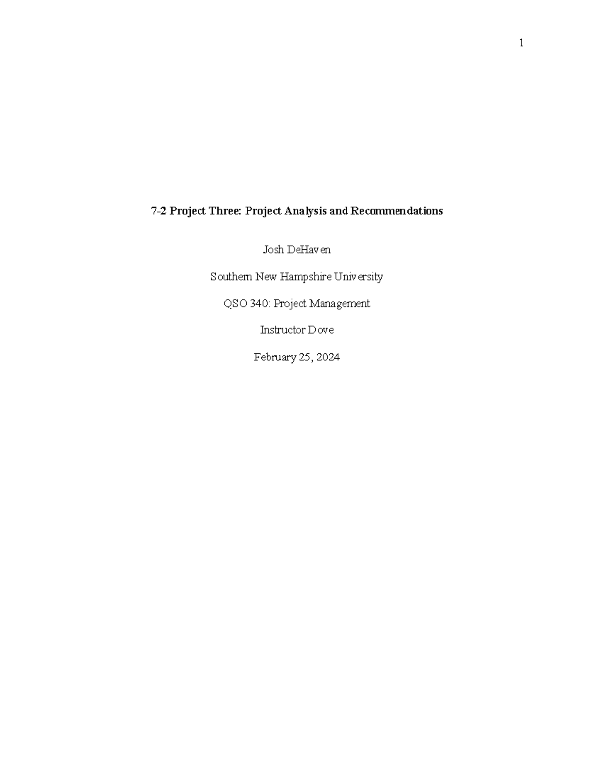 7-2 Project Three Analysis and Recommendations - 7-2 Project Three: Project Analysis and - Studocu