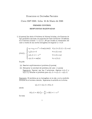 C1 mayo soluciones - Examen resuelto - Ecuaciones en Derivadas Parciales Curso 2018-2019. Fecha ...