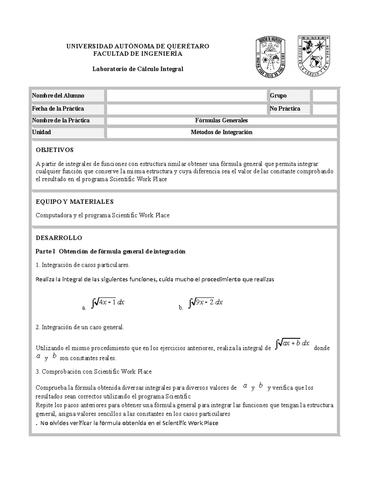 CI 3.4 formulas grales - asb - UNIVERSIDAD AUTÓNOMA DE QUERÉTARO ...