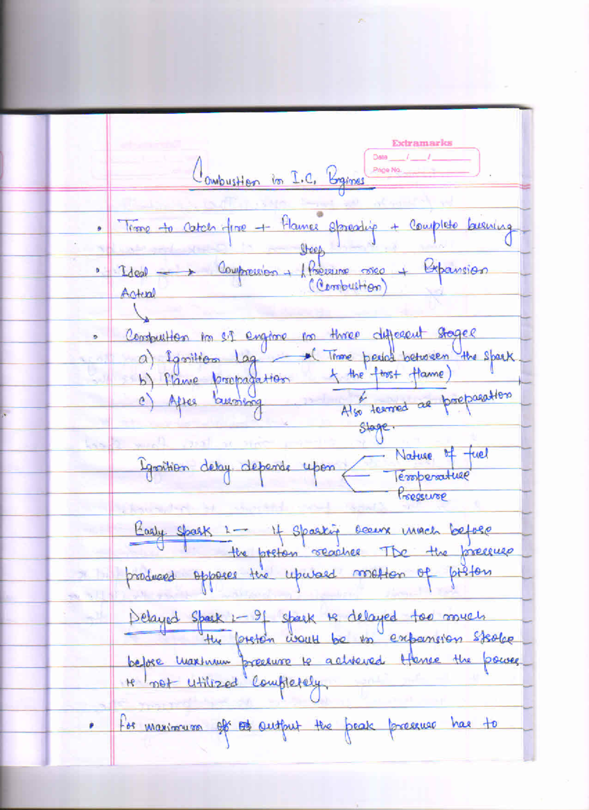 Combustion In Ic Engines Studocu