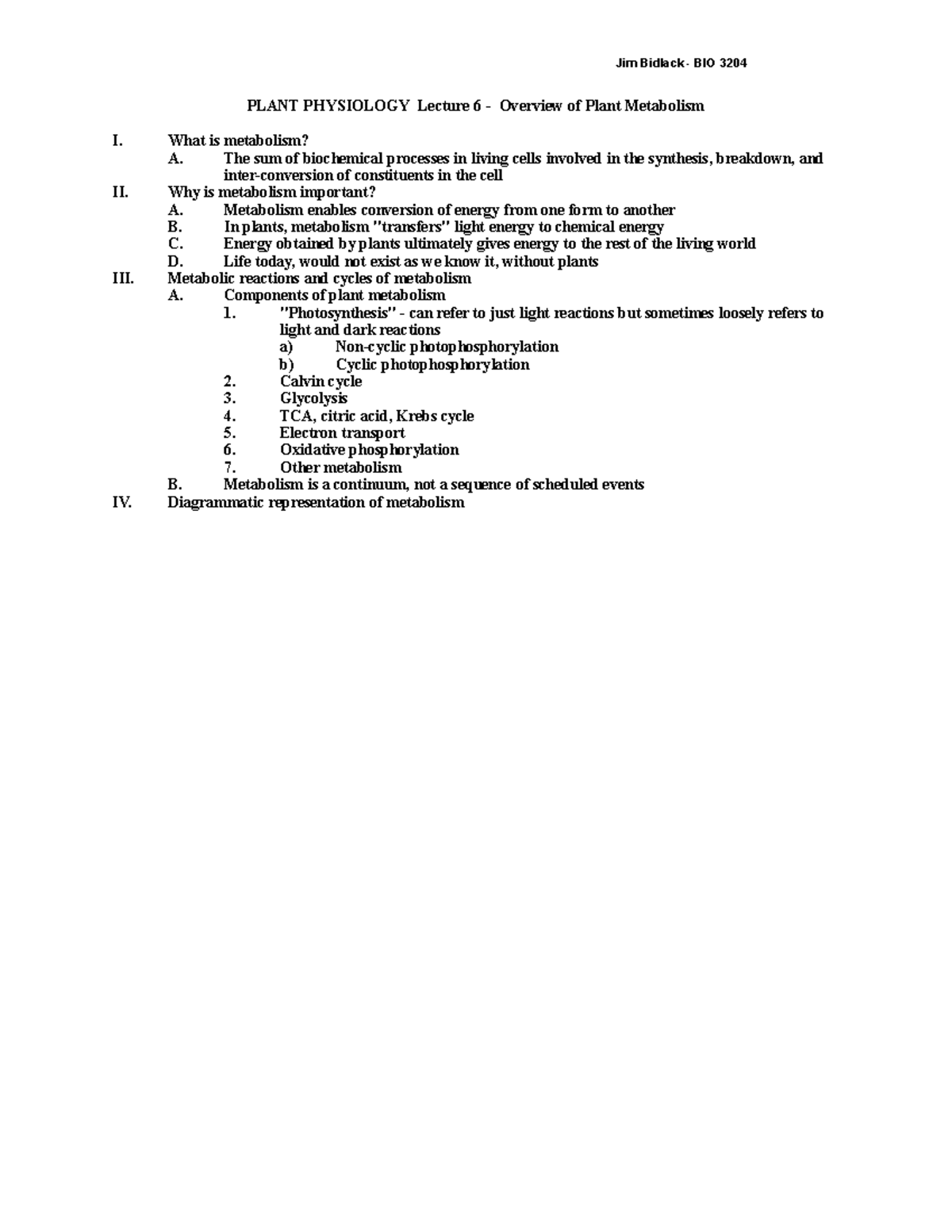 Ovmeta - PLANT PHYSIOLOGY LECTURE NOTES - Jim Bidlack - BIO 3204 PLANT ...