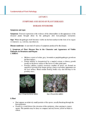 Lecture 3 - Plant pathology - Studocu